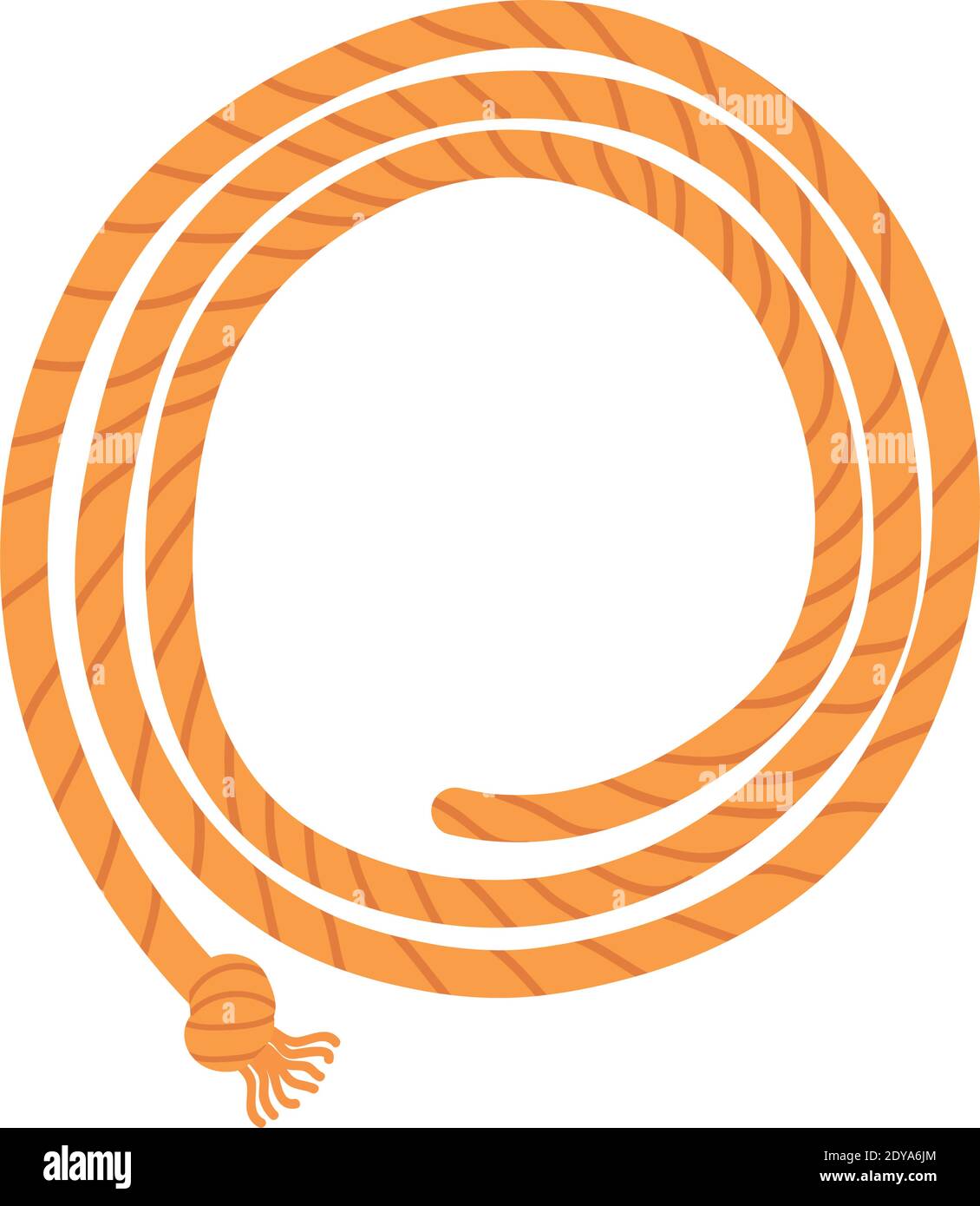 wild west lasso icon over white background, colorful design, vector ...