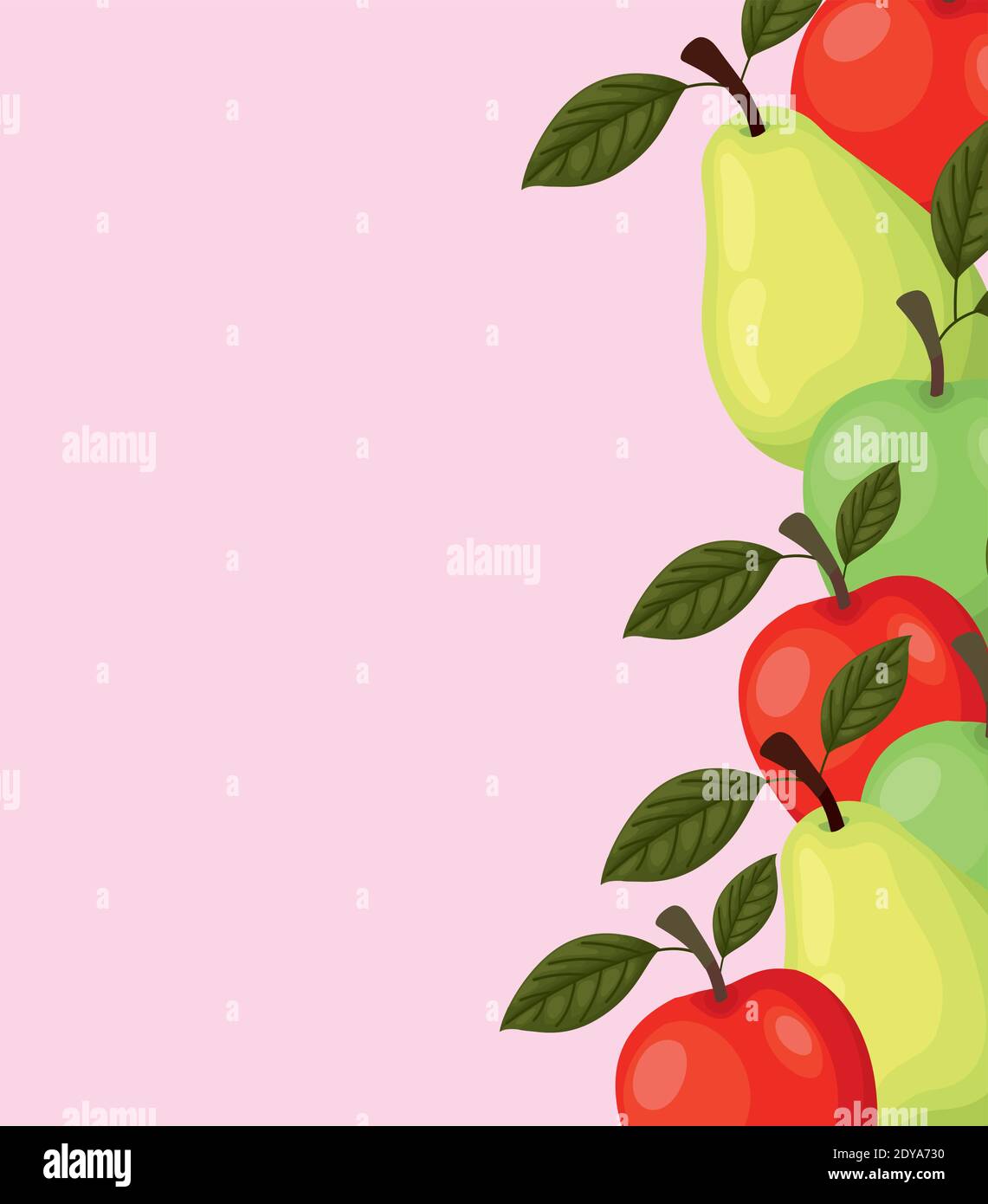 set of fruits icons in a pink background Stock Vector Image & Art - Alamy
