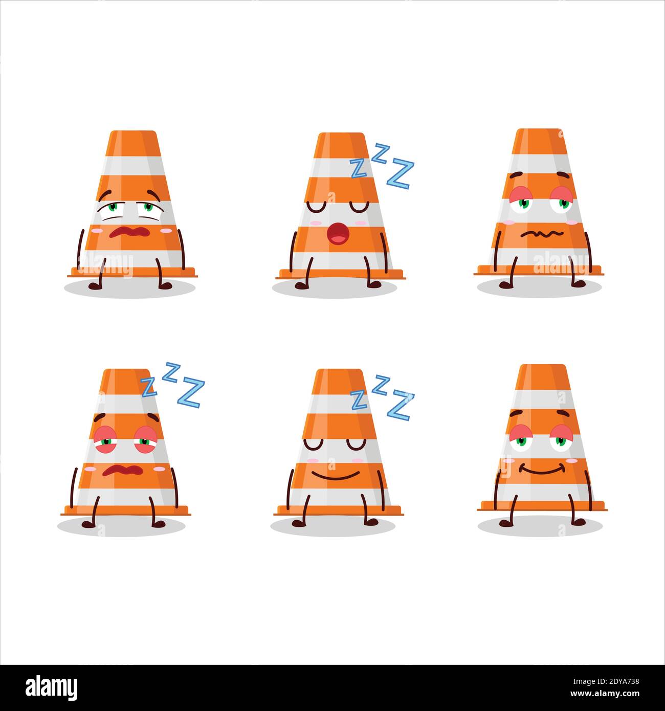 Cartoon Character Construction Cone Stock Vector Images - Alamy