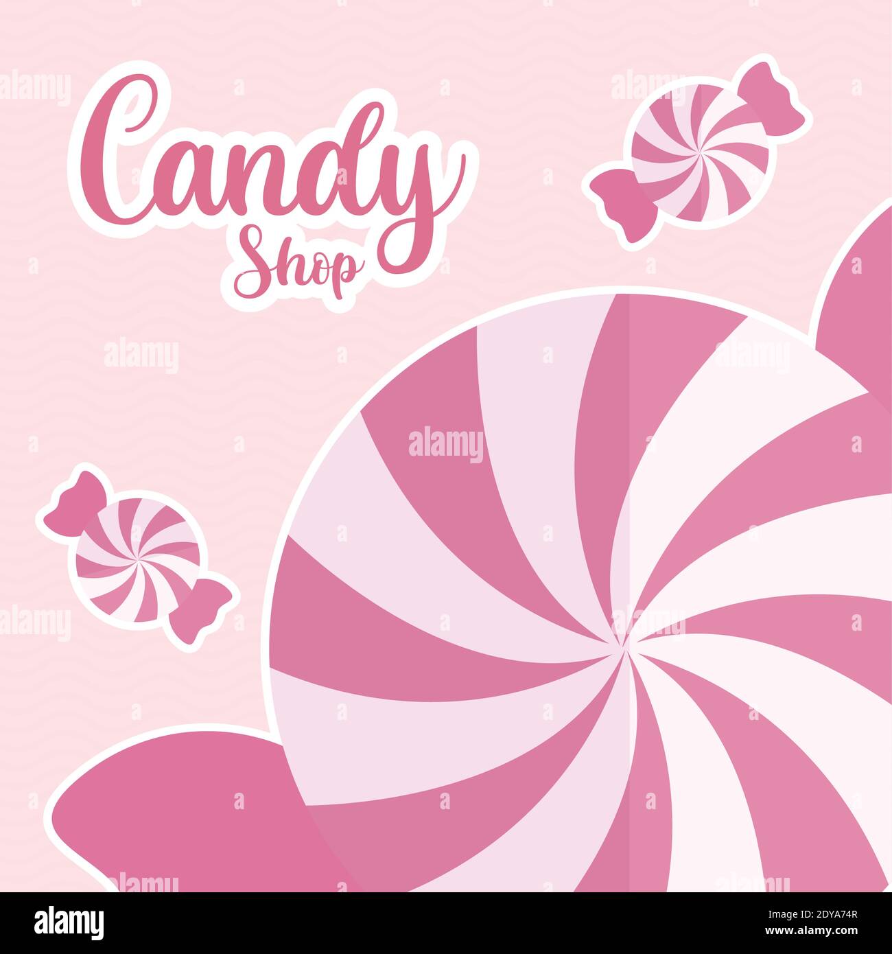 candy ship lettering with bundle of candys Stock Vector Image & Art - Alamy