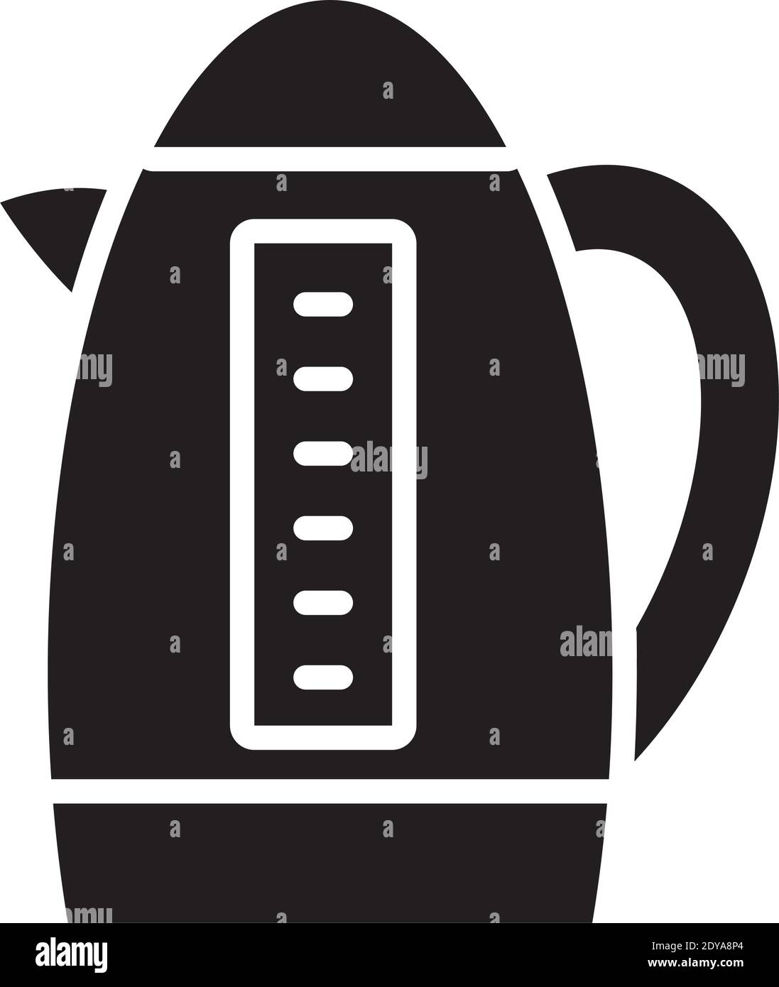 kitchen elements design, water boiler icon over white background ...