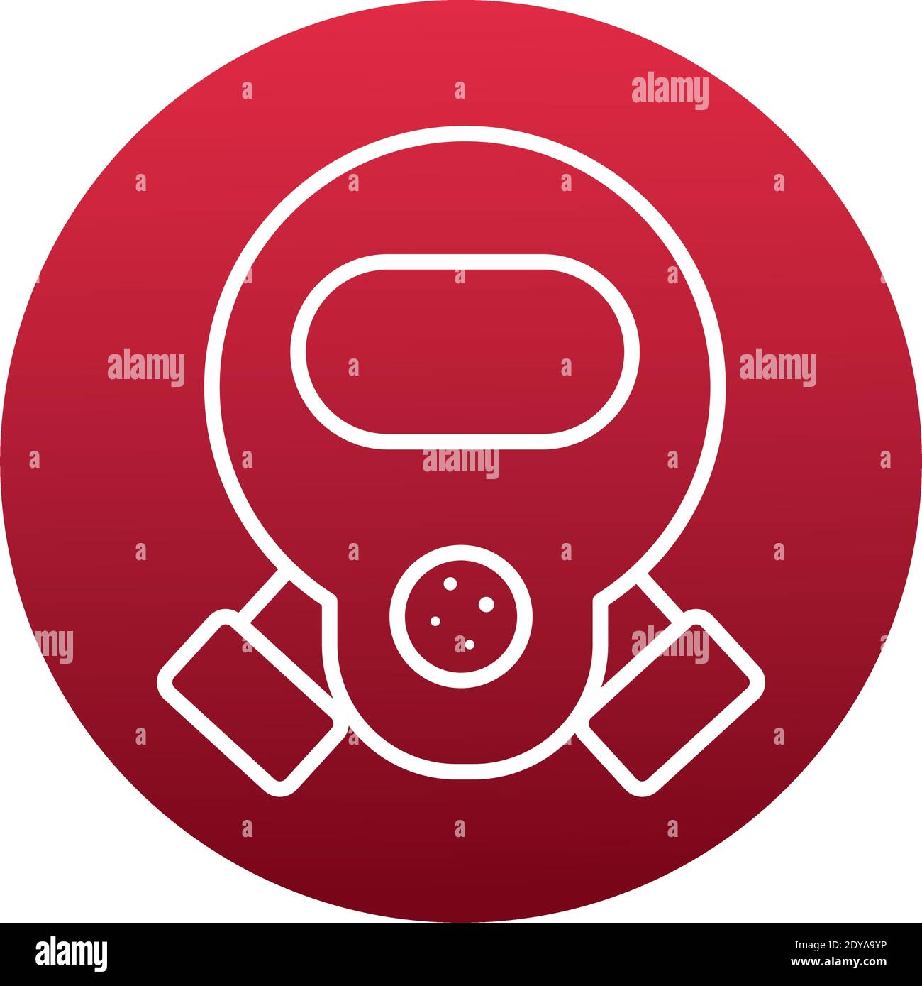 biosafety mask industrial in red block style icon vector illustration ...