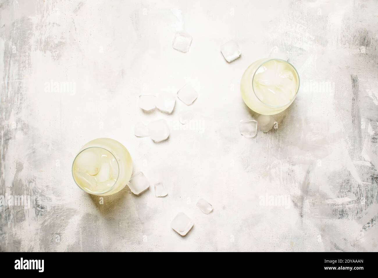 Festive Alcoholic Cocktail Prosecco On The Rocks With Dry Sparkling ...