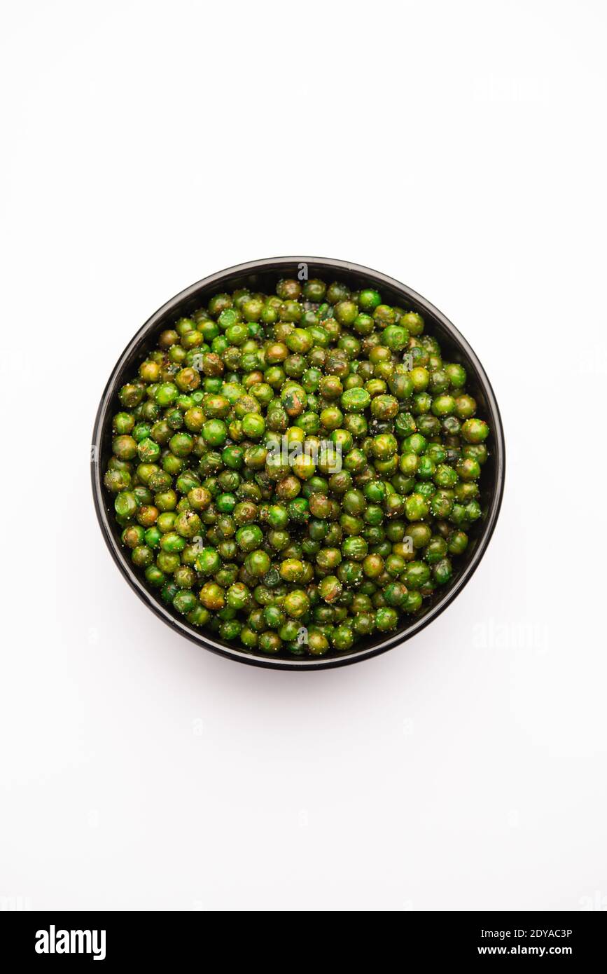 green spicy peas fried or roasted namkeen, dry snacks or chakna ...