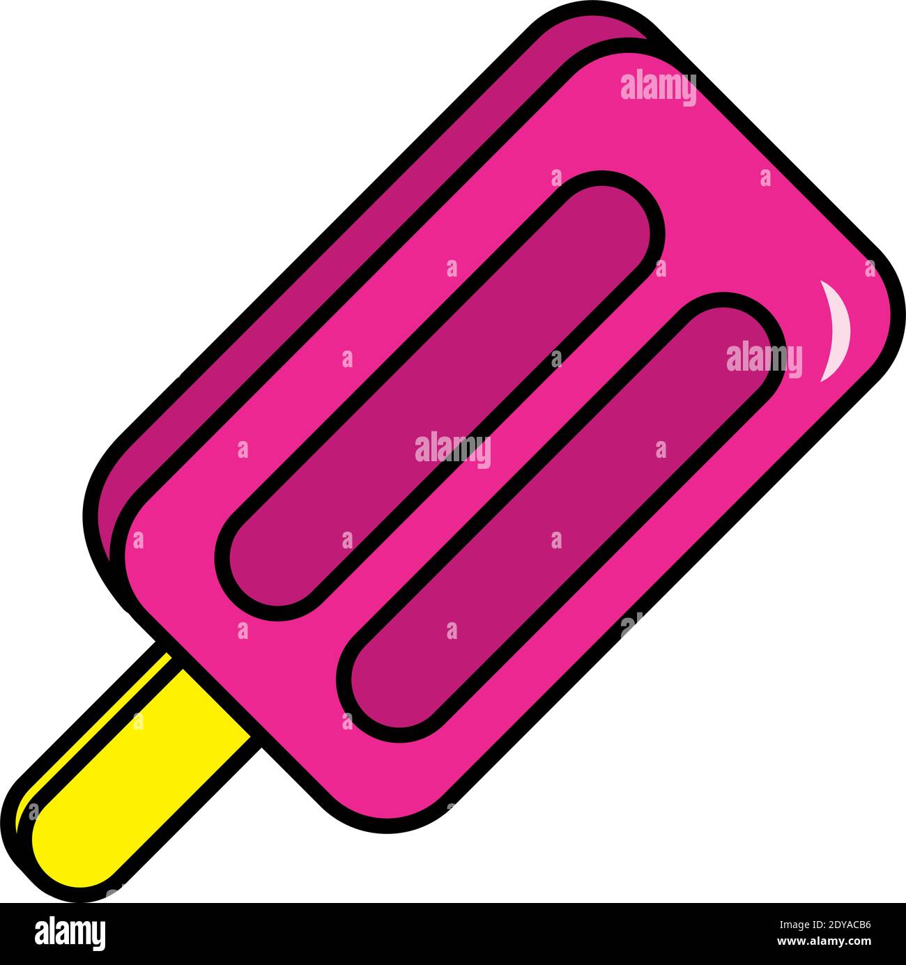 ice lolly icon over white background, colorful design, vector ...