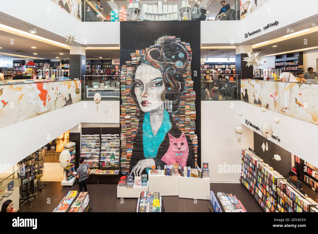 Wall art inside a bookstore in Taguig City, Philippines Stock Photo - Alamy
