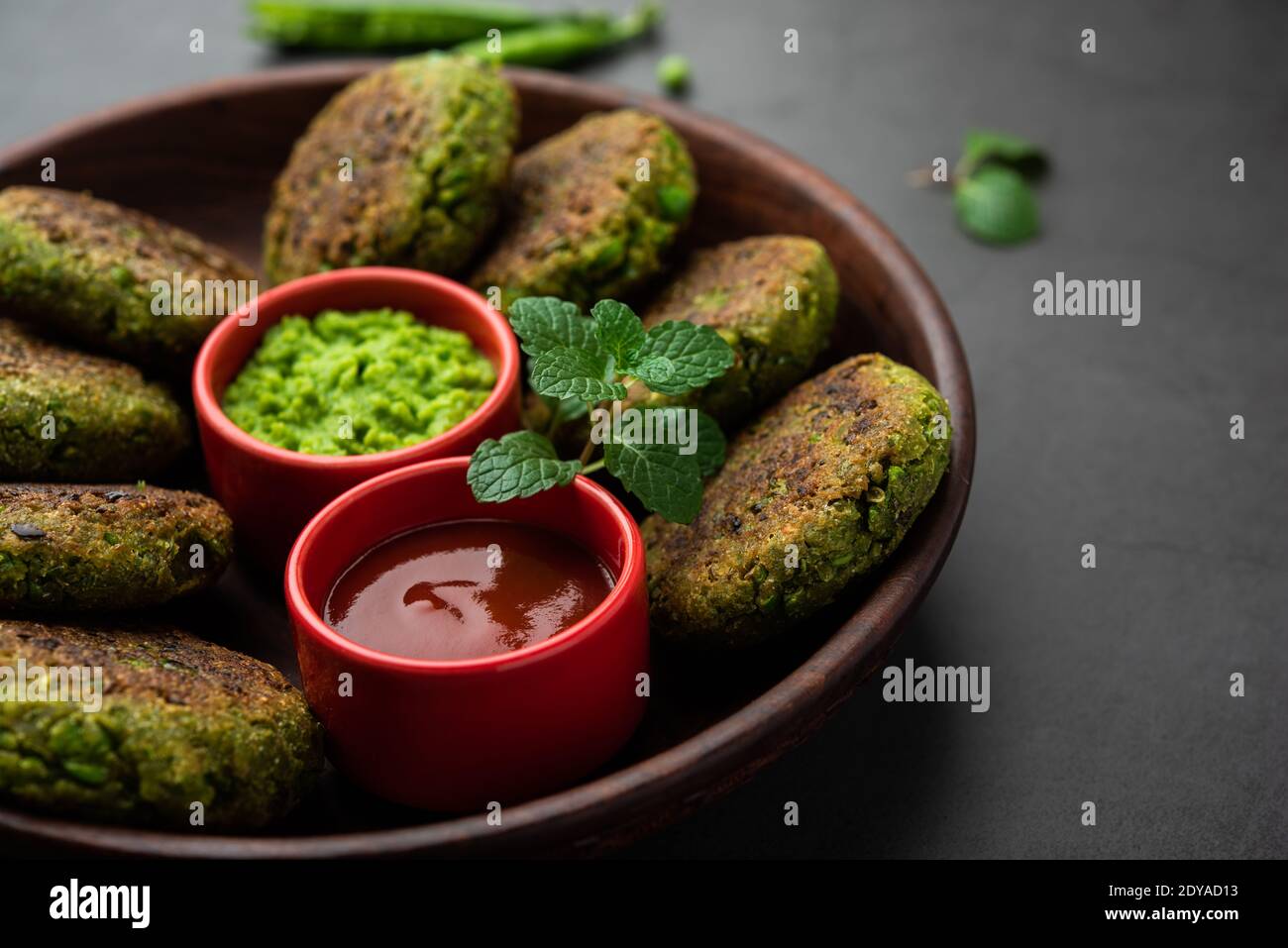 Hara bhara Kabab or Kebab is Indian vegetarian snack recipe served with ...