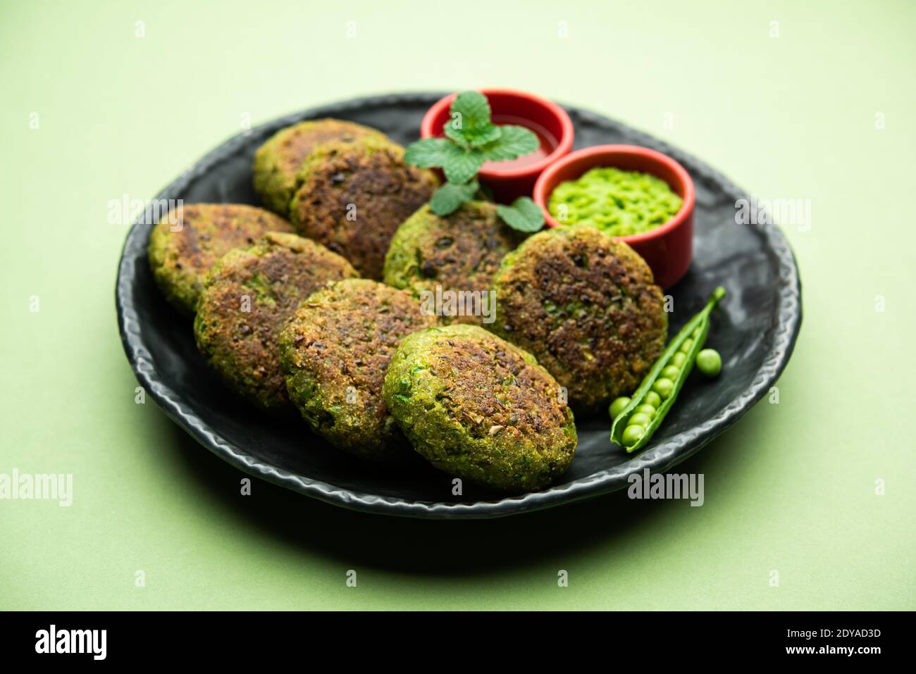 Hara bhara Kabab or Kebab is Indian vegetarian snack recipe served with ...