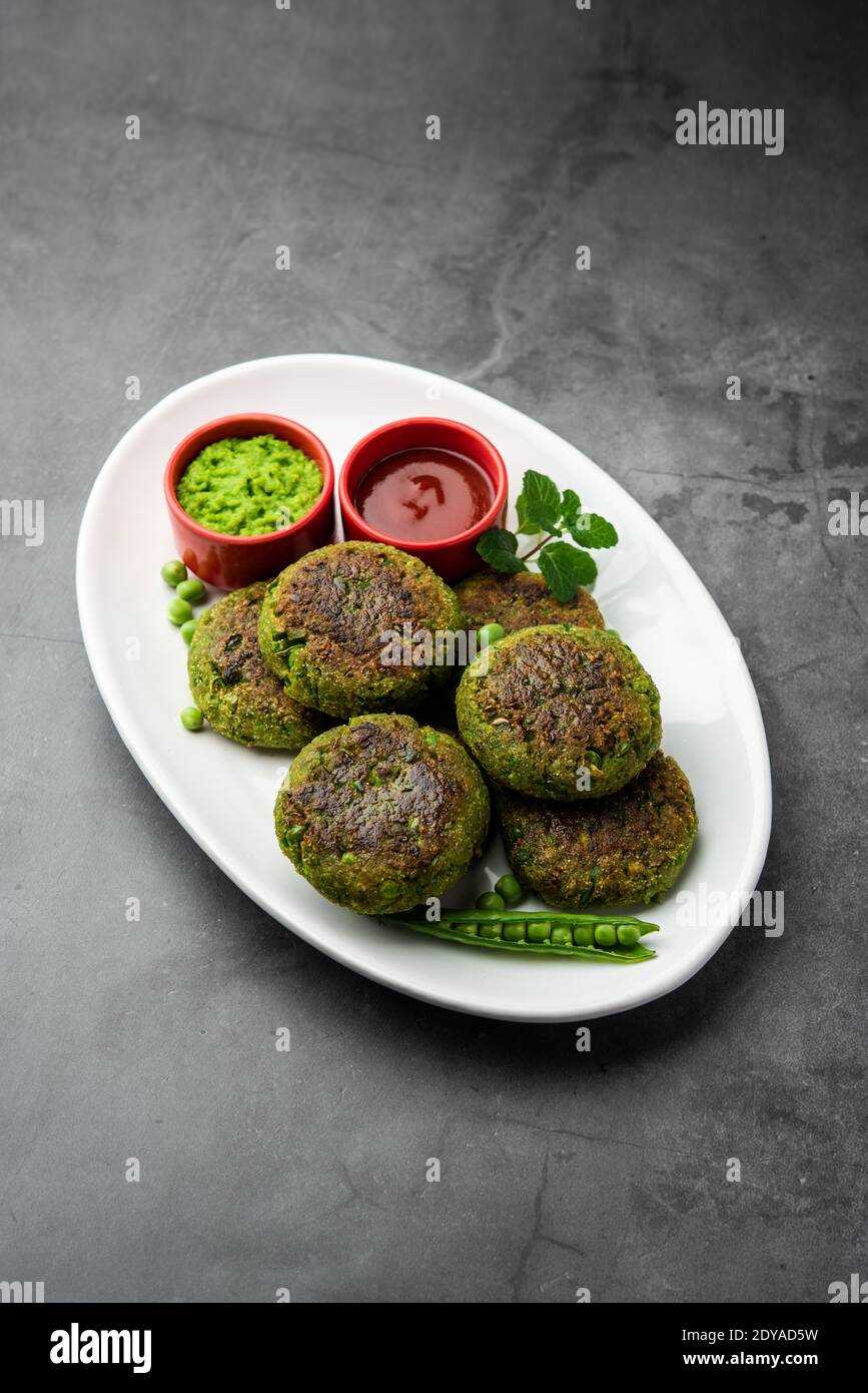 Hara bhara Kabab or Kebab is Indian vegetarian snack recipe served with ...