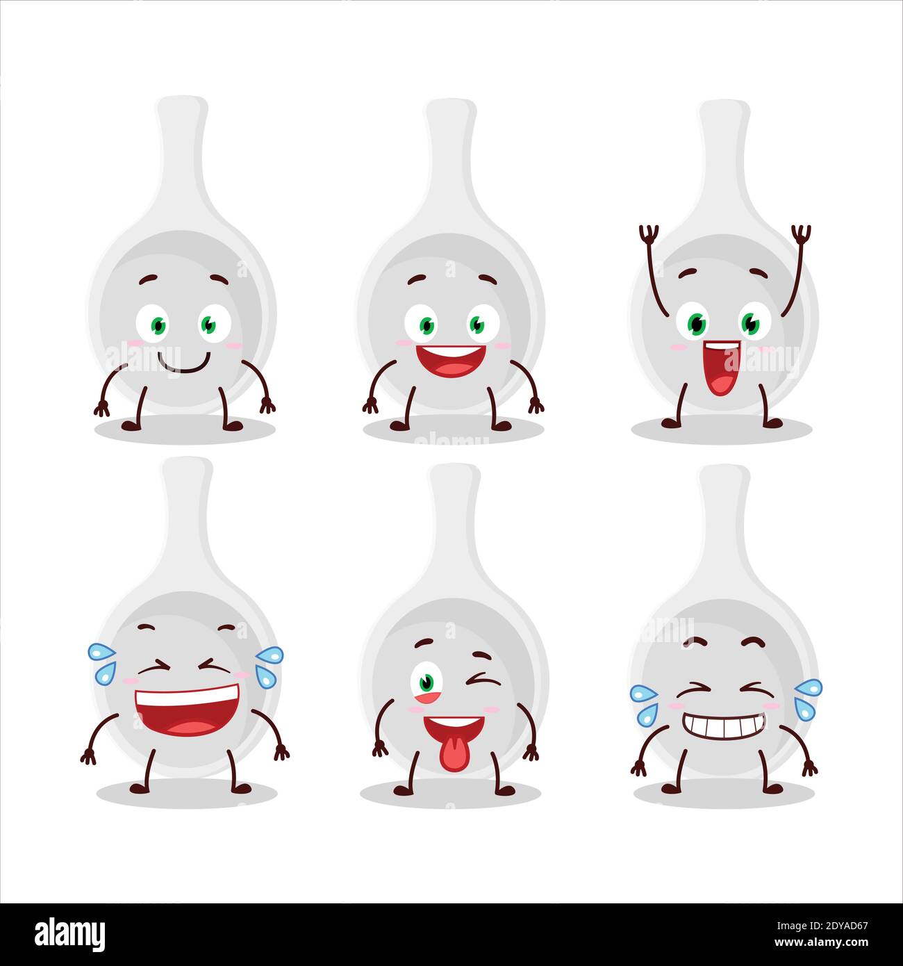 Cartoon character of plastic spoon with smile expression. Vector ...