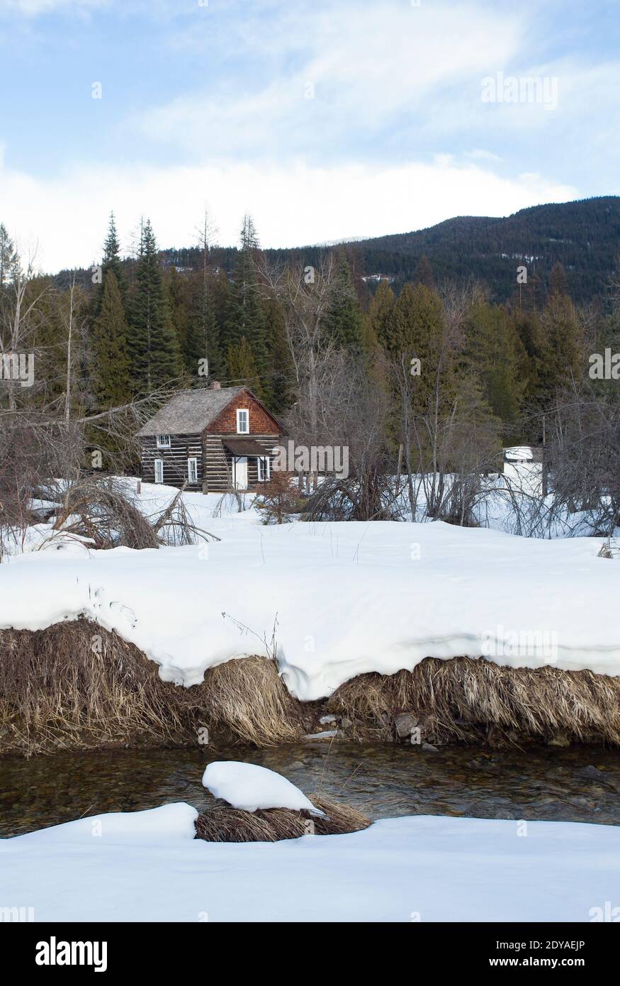 The old Bull River Guard Station homestead, on the East Fork of Bull ...