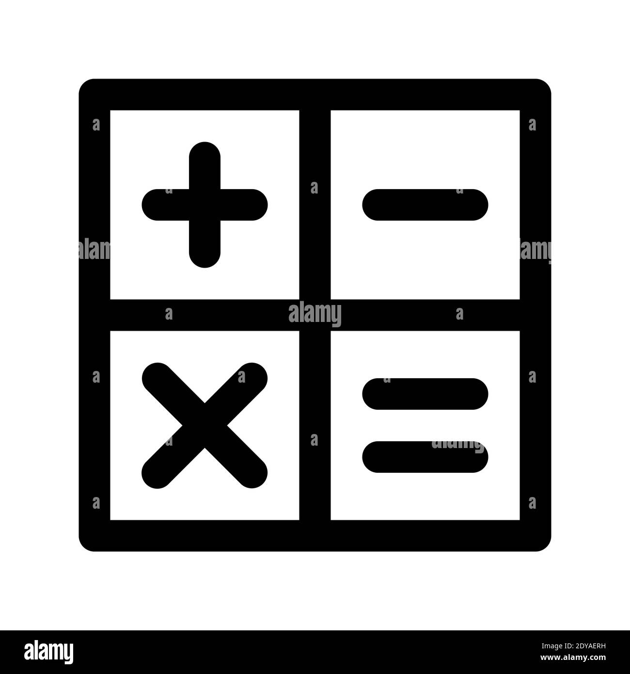 calculator icon vector suitable for user interface isolated on white ...