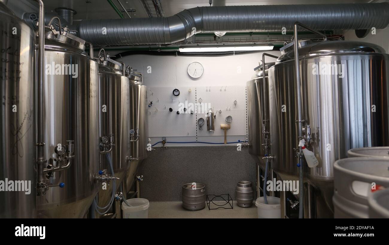Inside tour of a microbrewery in Iceland. See all the equipment up ...