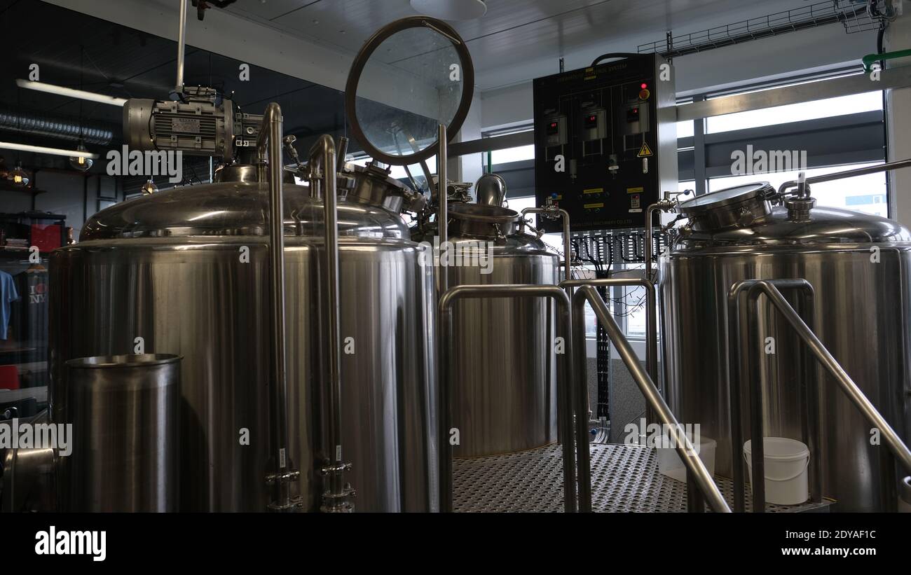 Inside tour of a microbrewery in Iceland. See all the equipment up ...