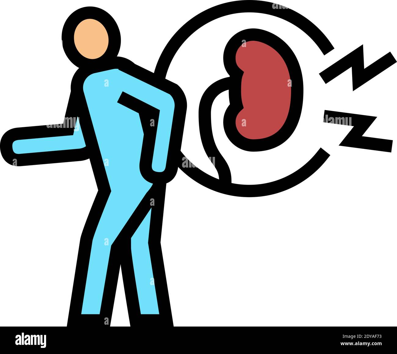 pain kidneys color icon vector illustration Stock Vector Image & Art ...