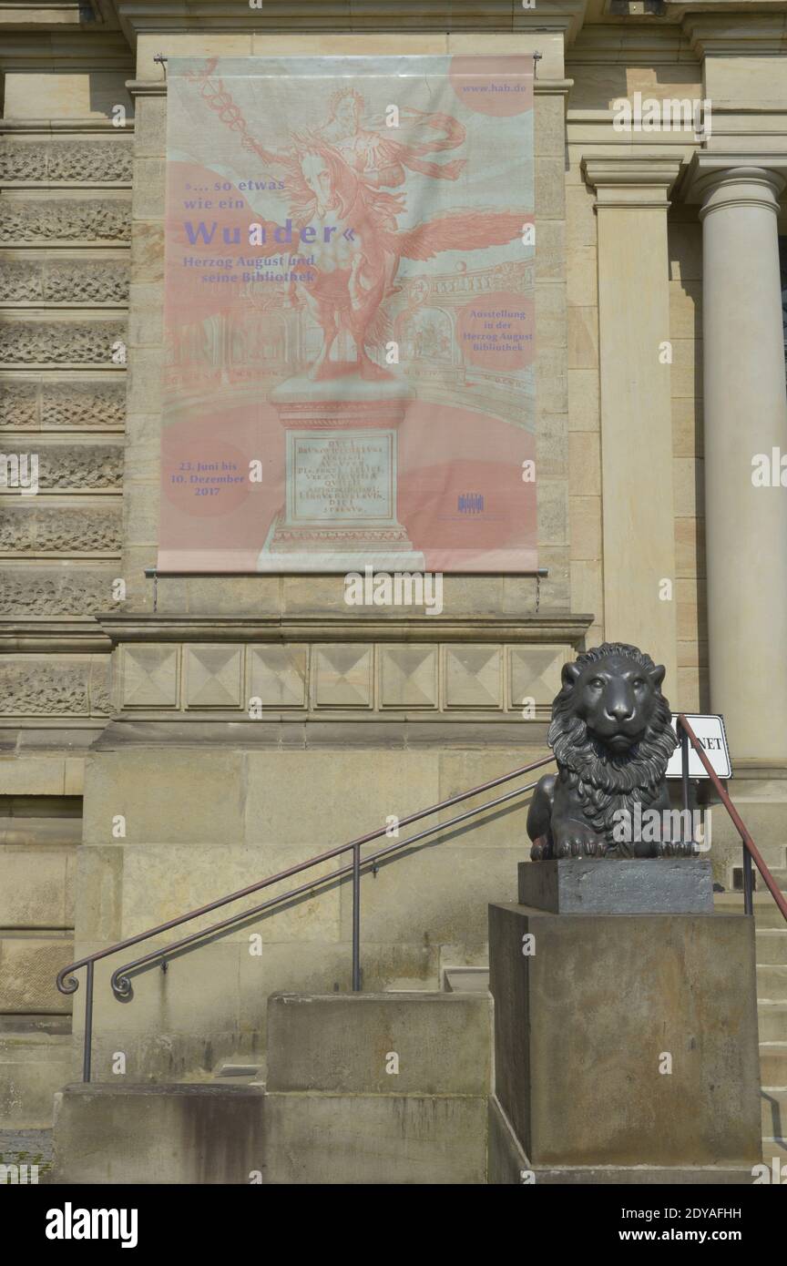 The entrance of the Herzog August Library in Wolfenbüttel, Germany ...