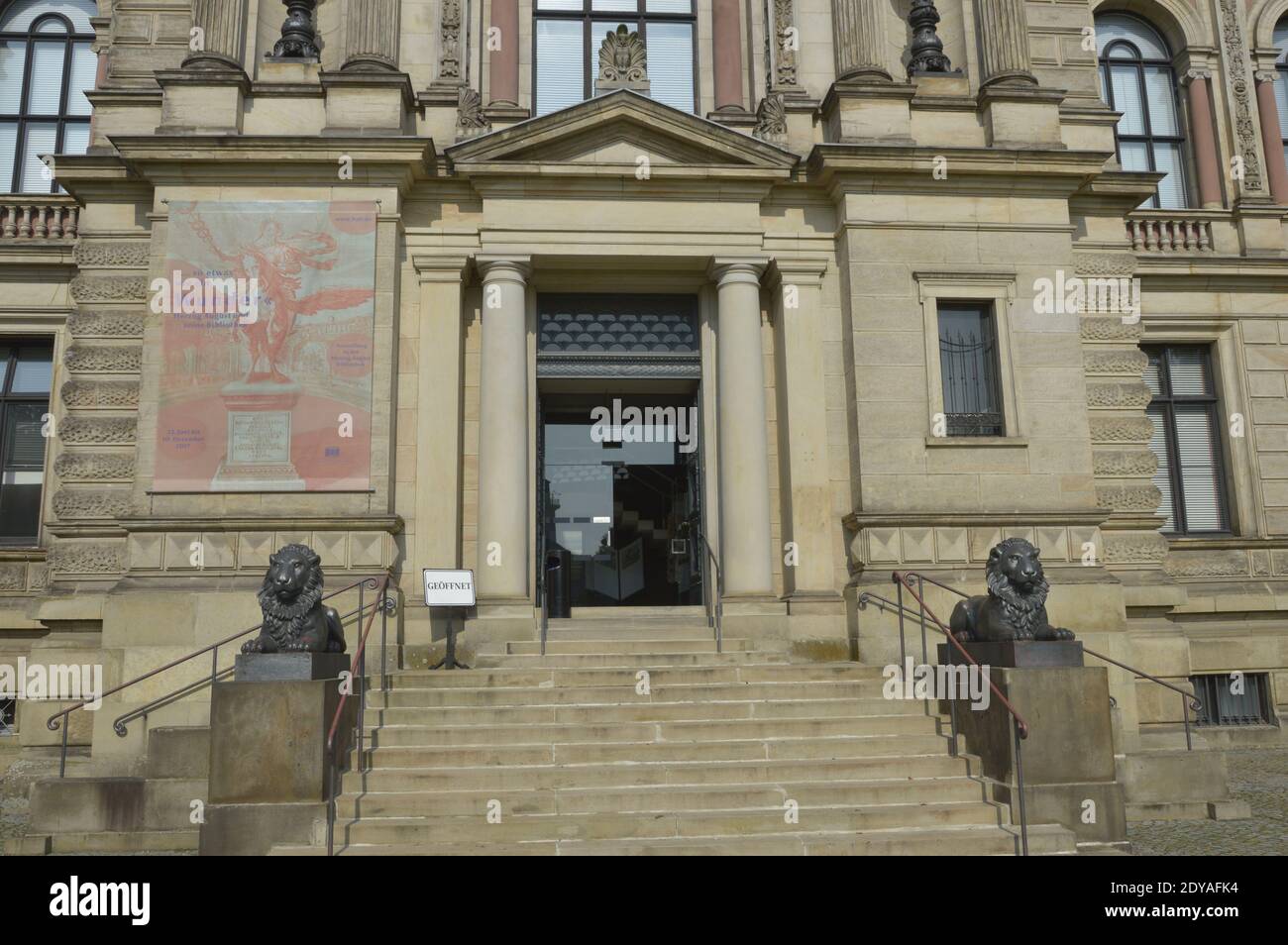 The entrance of the Herzog August Library in Wolfenbüttel, Germany ...