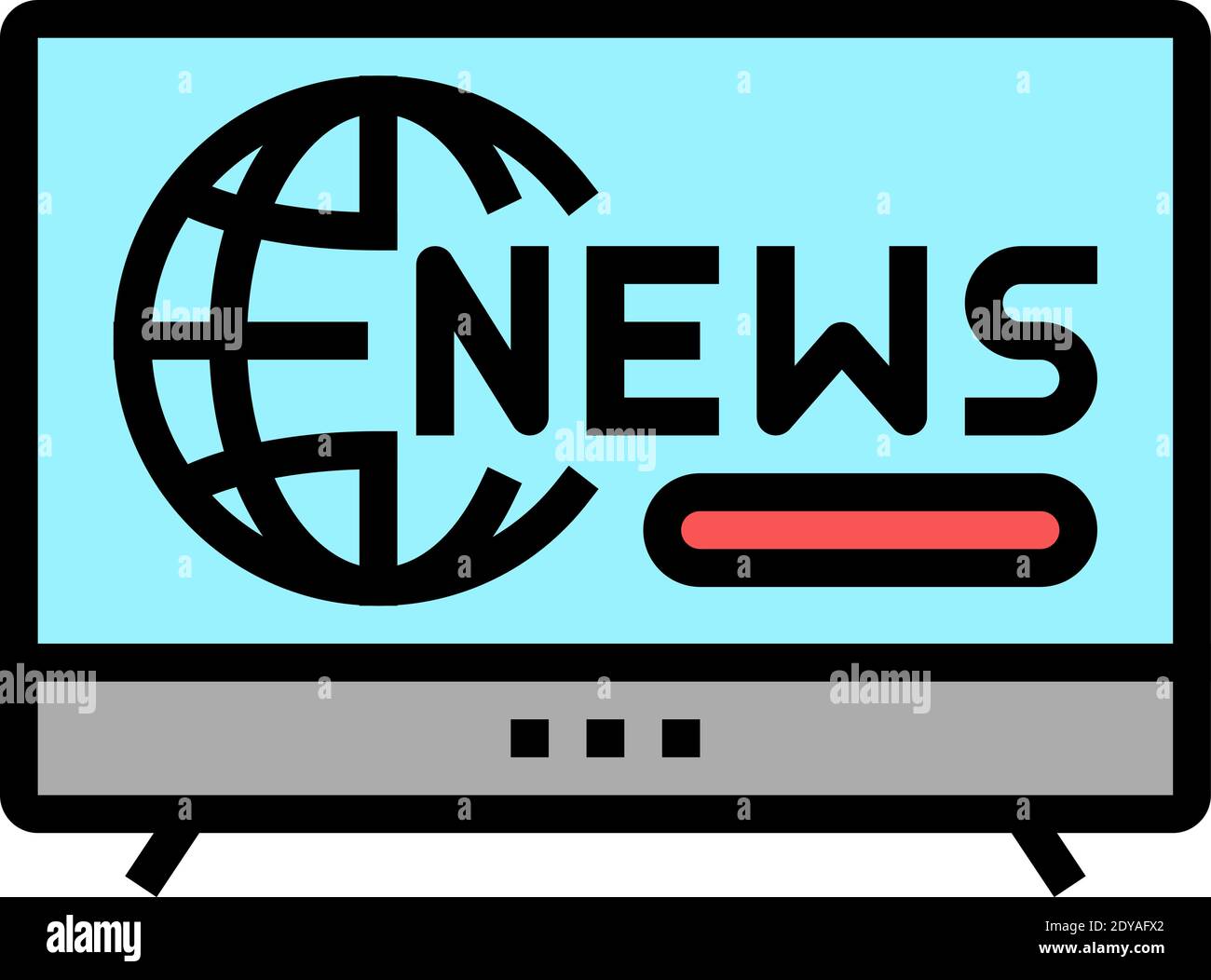 television news color icon vector illustration Stock Vector Image & Art ...