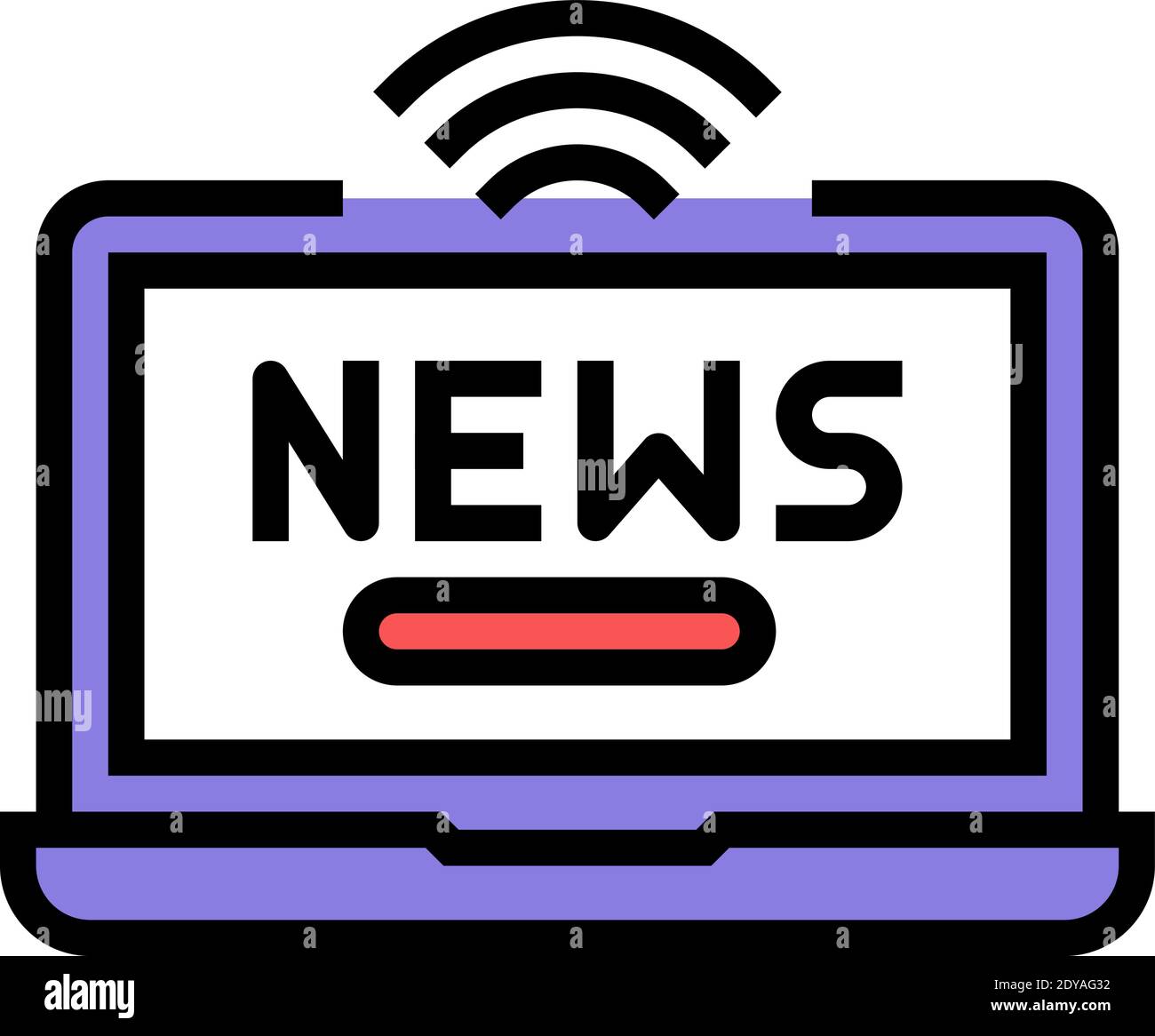 online news color icon vector illustration Stock Vector Image & Art - Alamy
