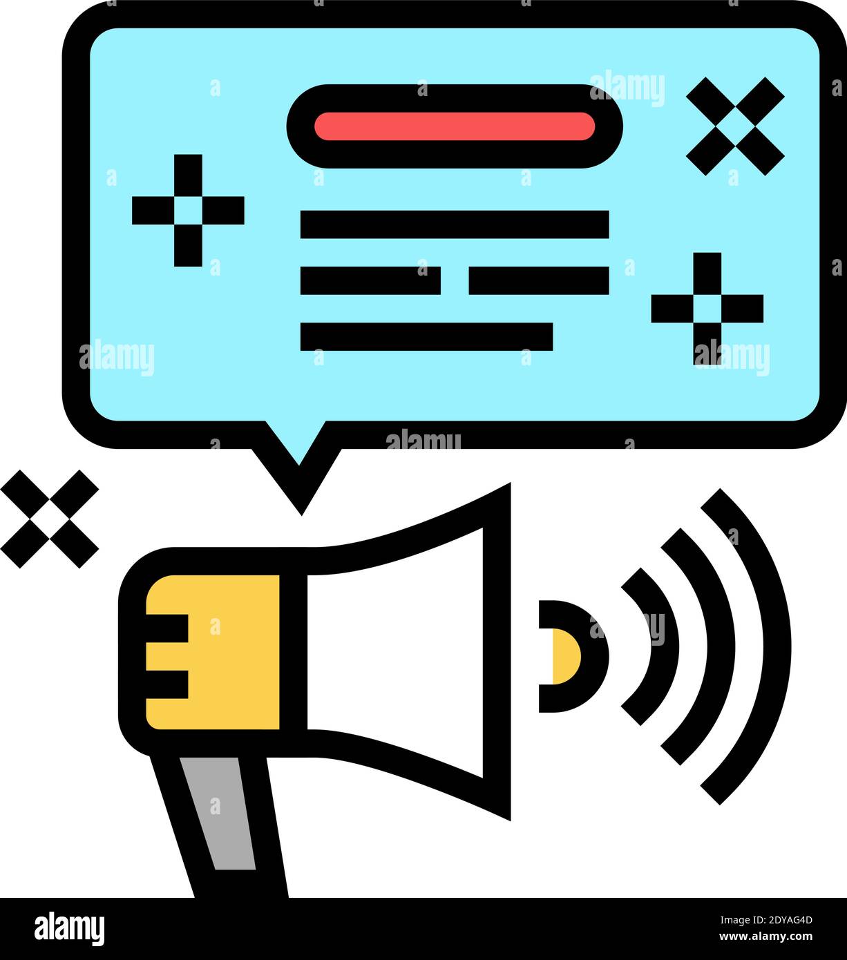 advertising news color icon vector illustration Stock Vector Image ...