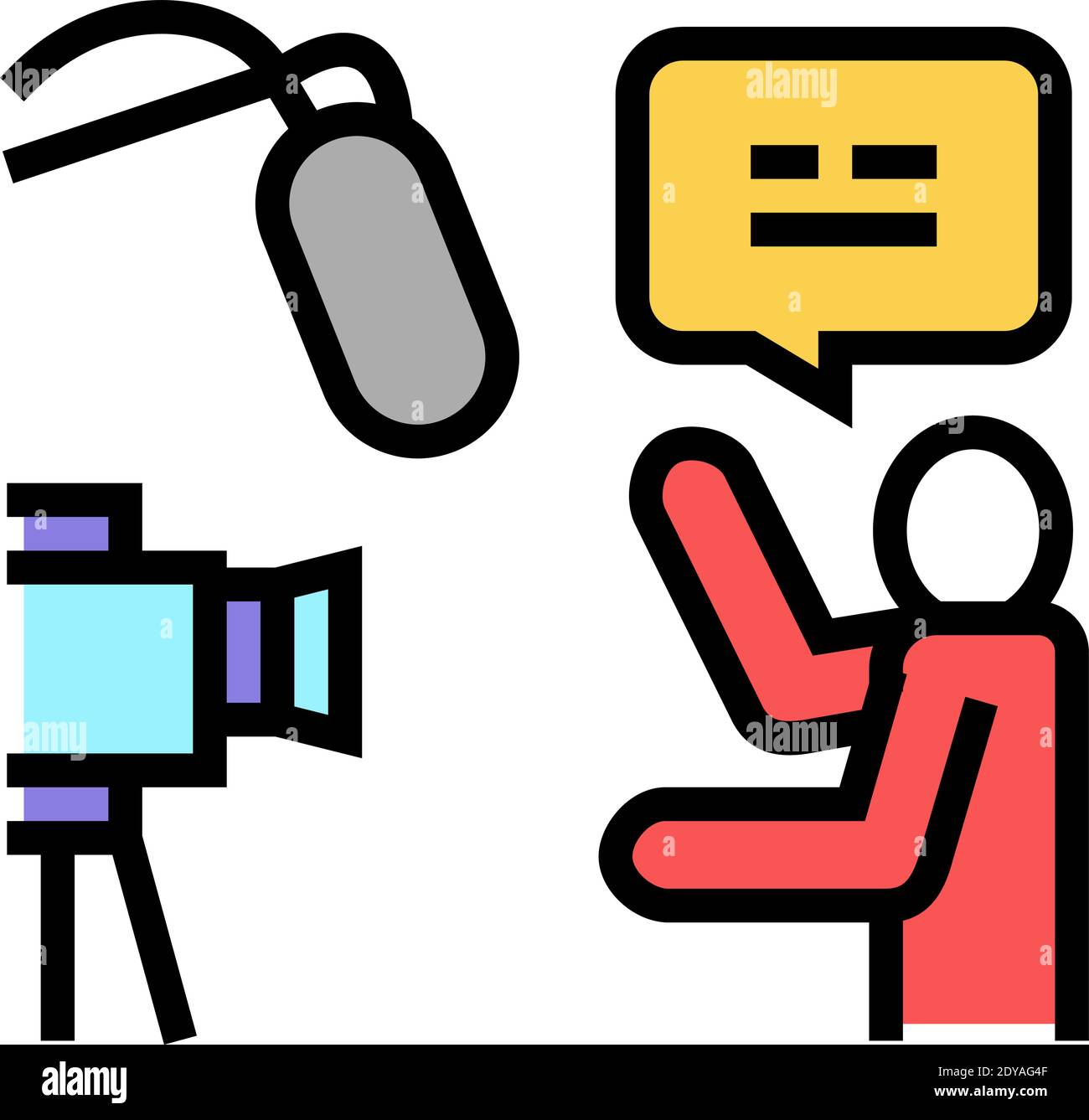 recording news color icon vector illustration Stock Vector Image & Art ...
