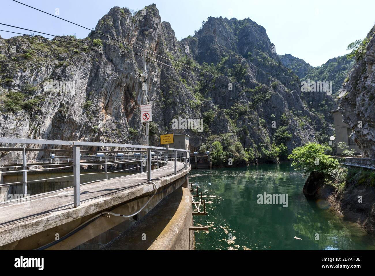 Matka Dam, Matka Canyon, with lake, Macedonia, (FYROM)), Republic of ...
