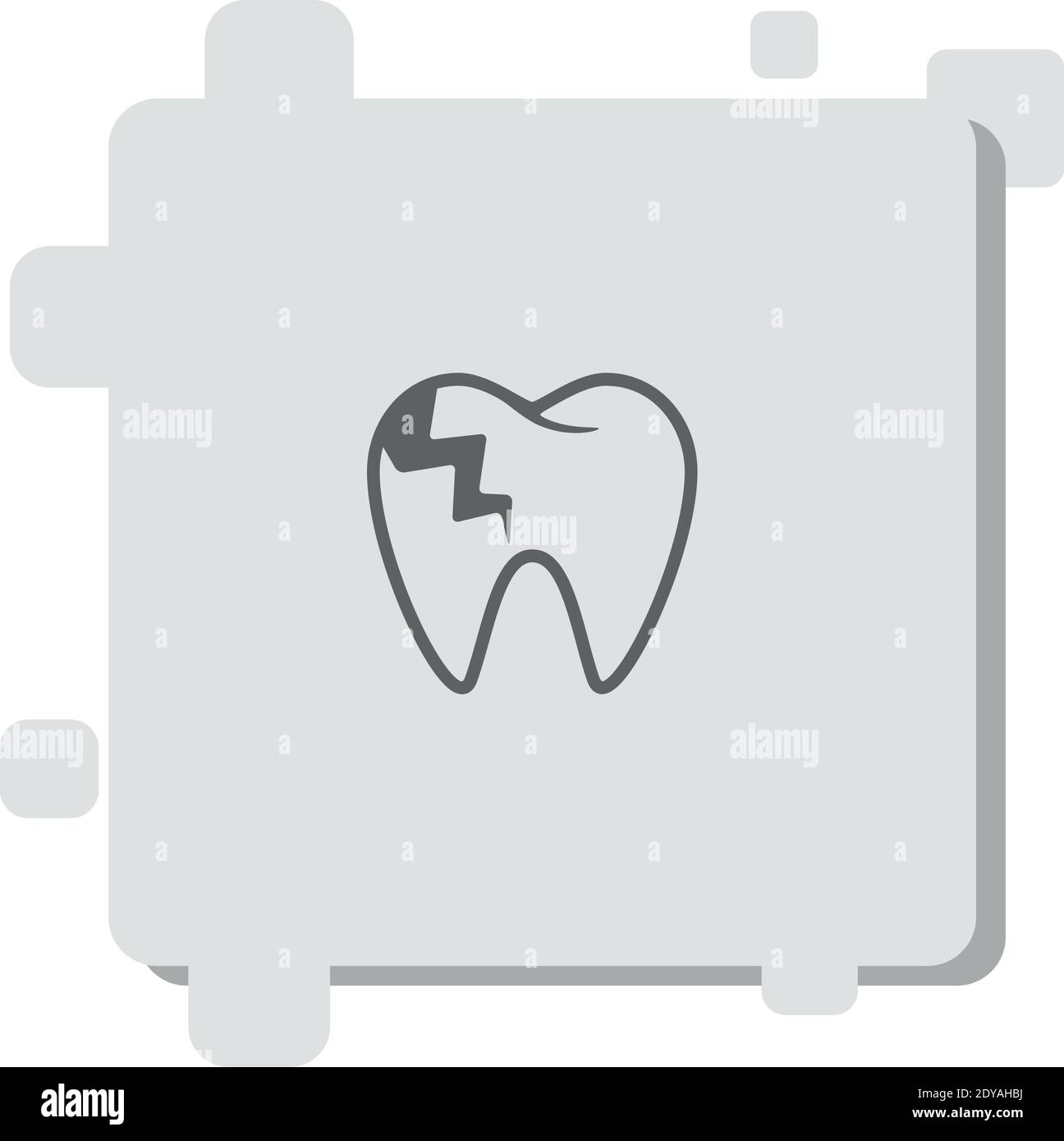 damaged tooth vector icon modern simple vector illustration Stock ...