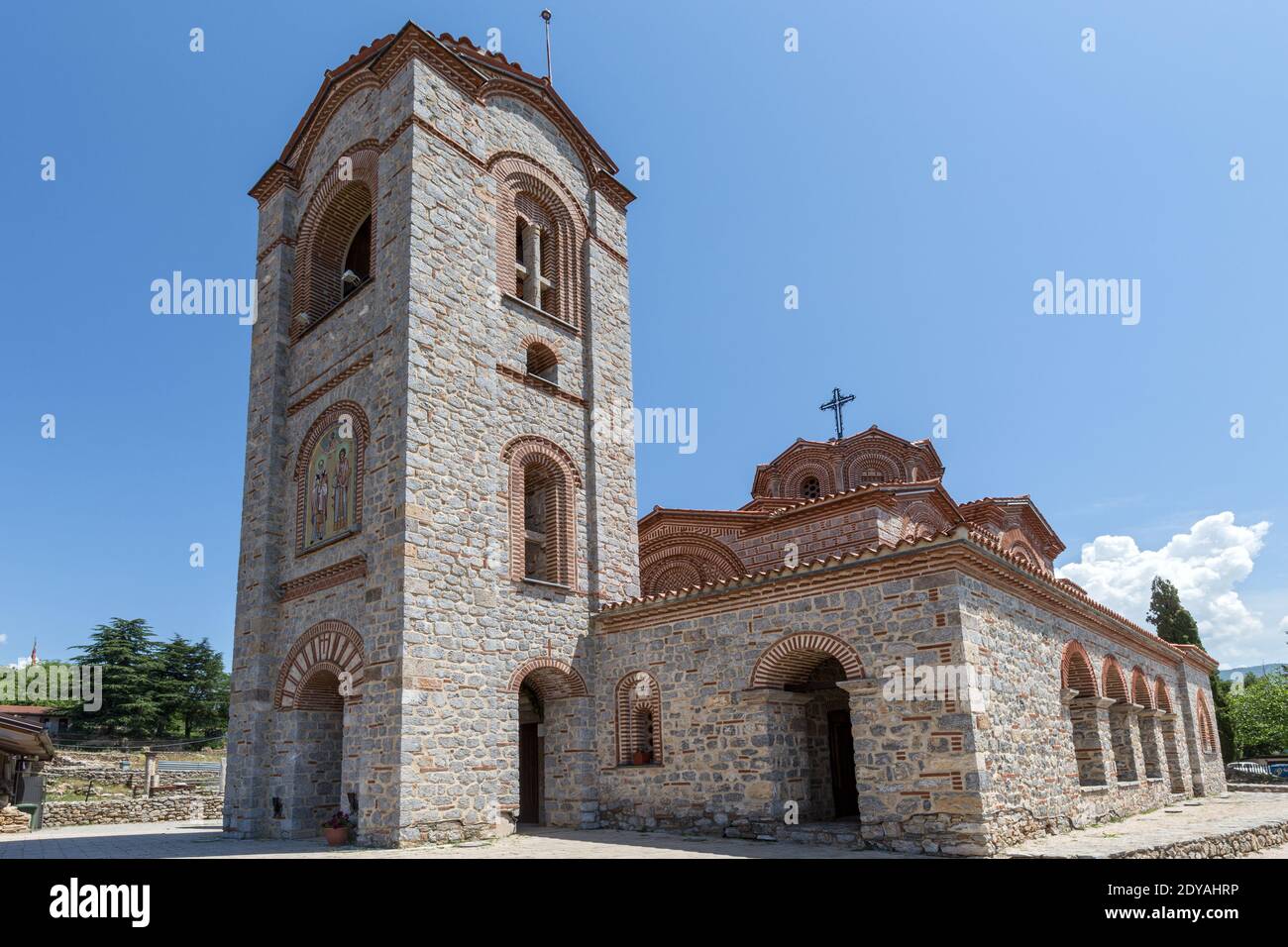 Bell tower, Church of Saints Clement and Panteleimon, Plaošnik in Ohrid ...