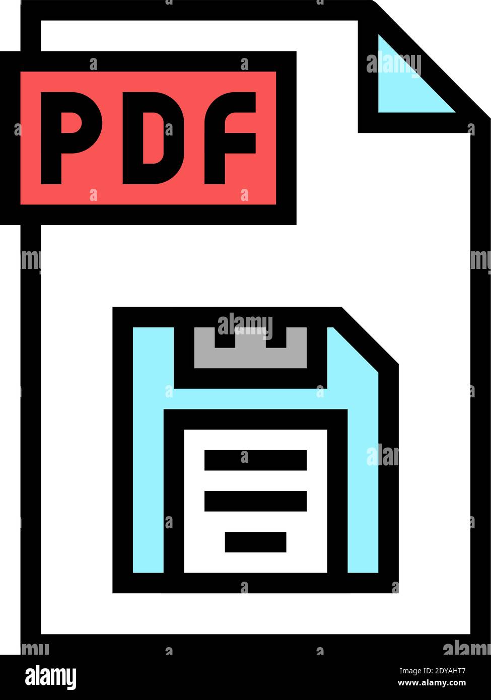 Save pdf file line hi-res stock photography and images - Alamy