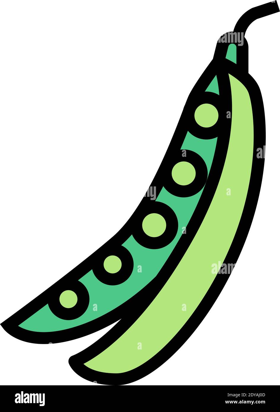 agricultural harvest peas color icon vector illustration Stock Vector ...
