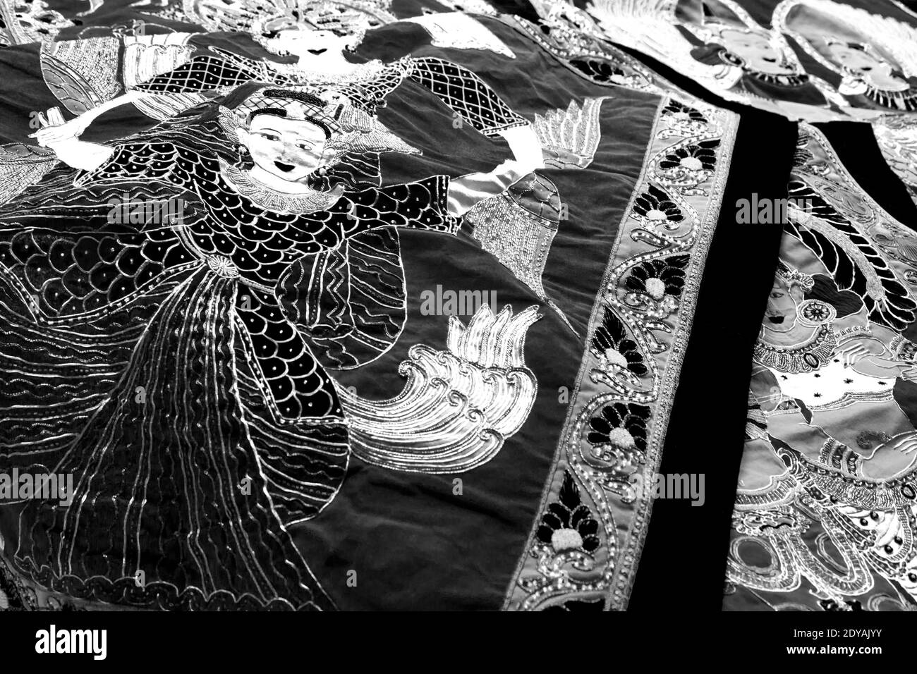 Buddhist market stall detail Black and White Stock Photos & Images - Alamy