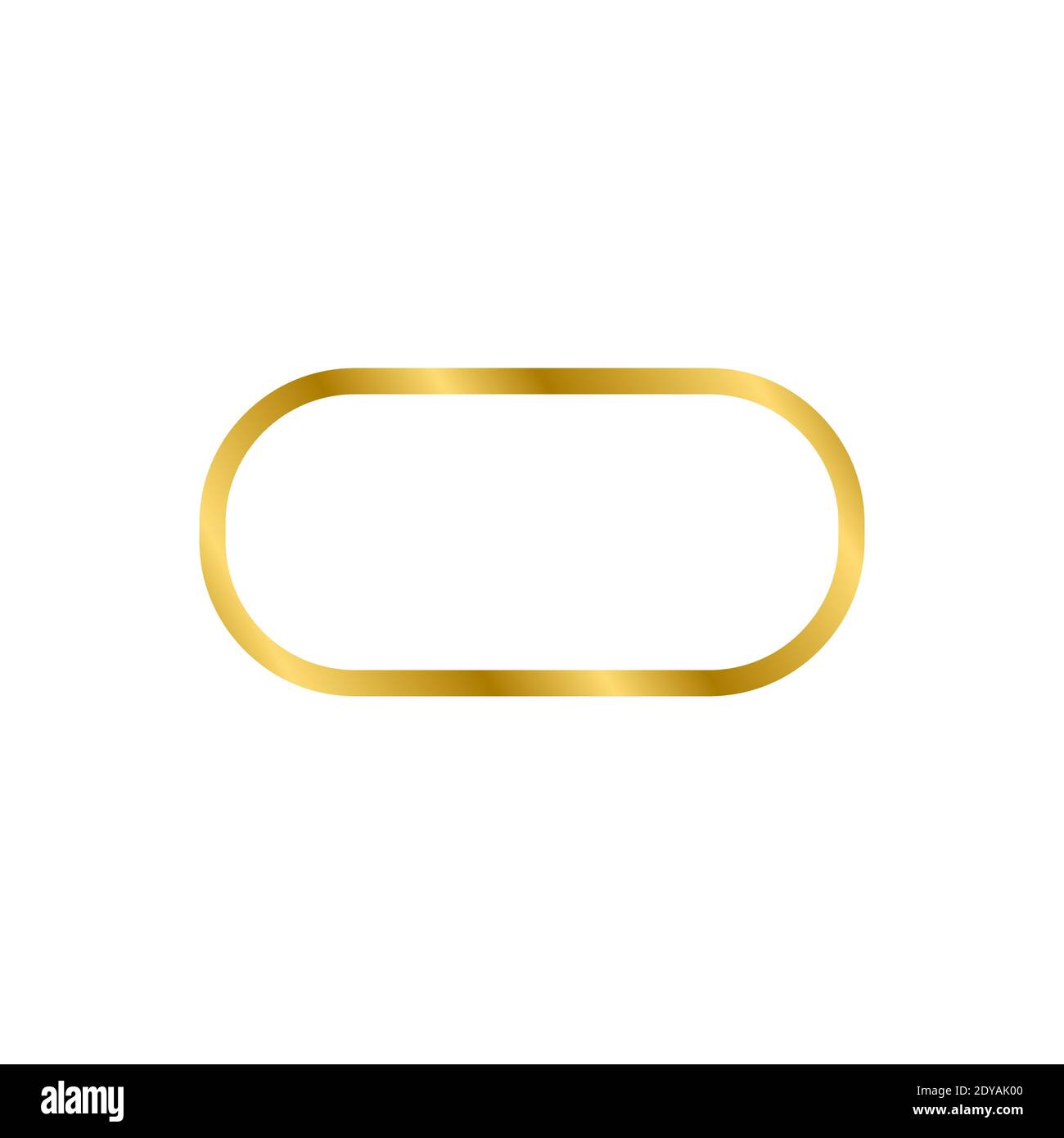 Gold shiny glowing vintage ellipse frame with shadows isolated on white ...