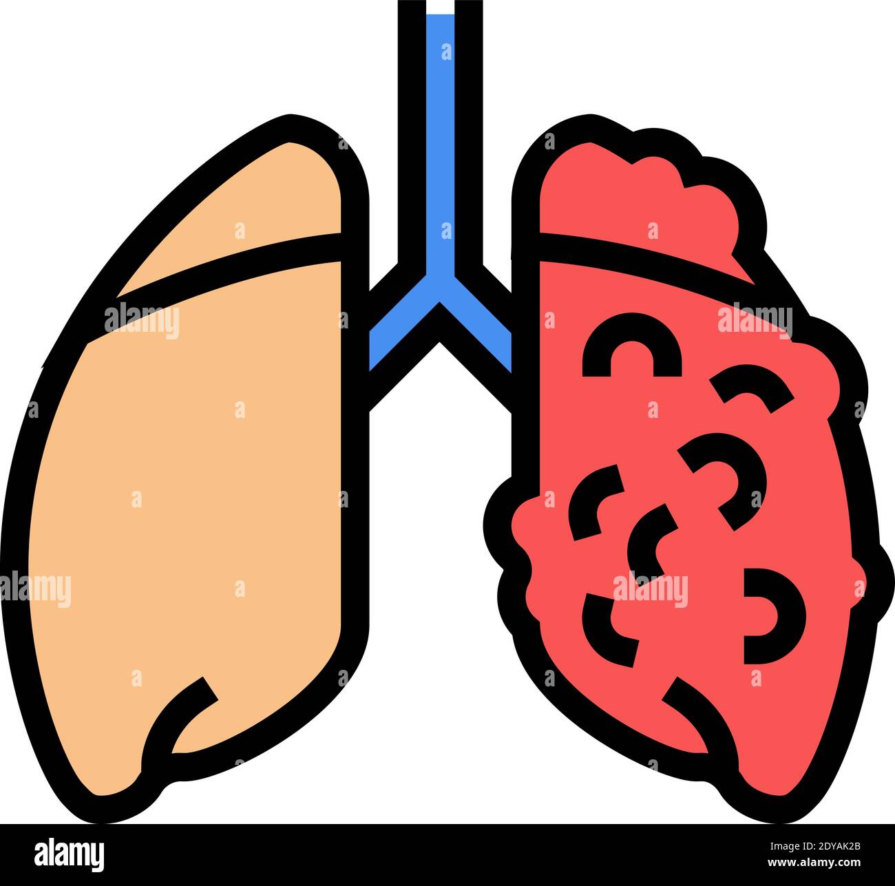 ards respiratory disease color icon vector illustration Stock Vector ...