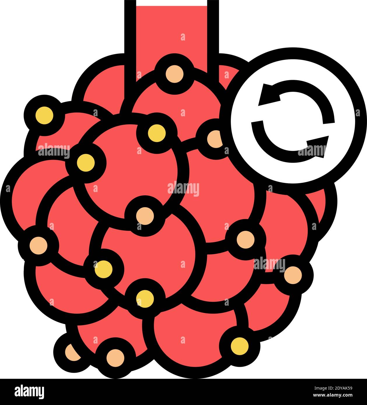 interstitial lung disease color icon vector illustration Stock Vector ...