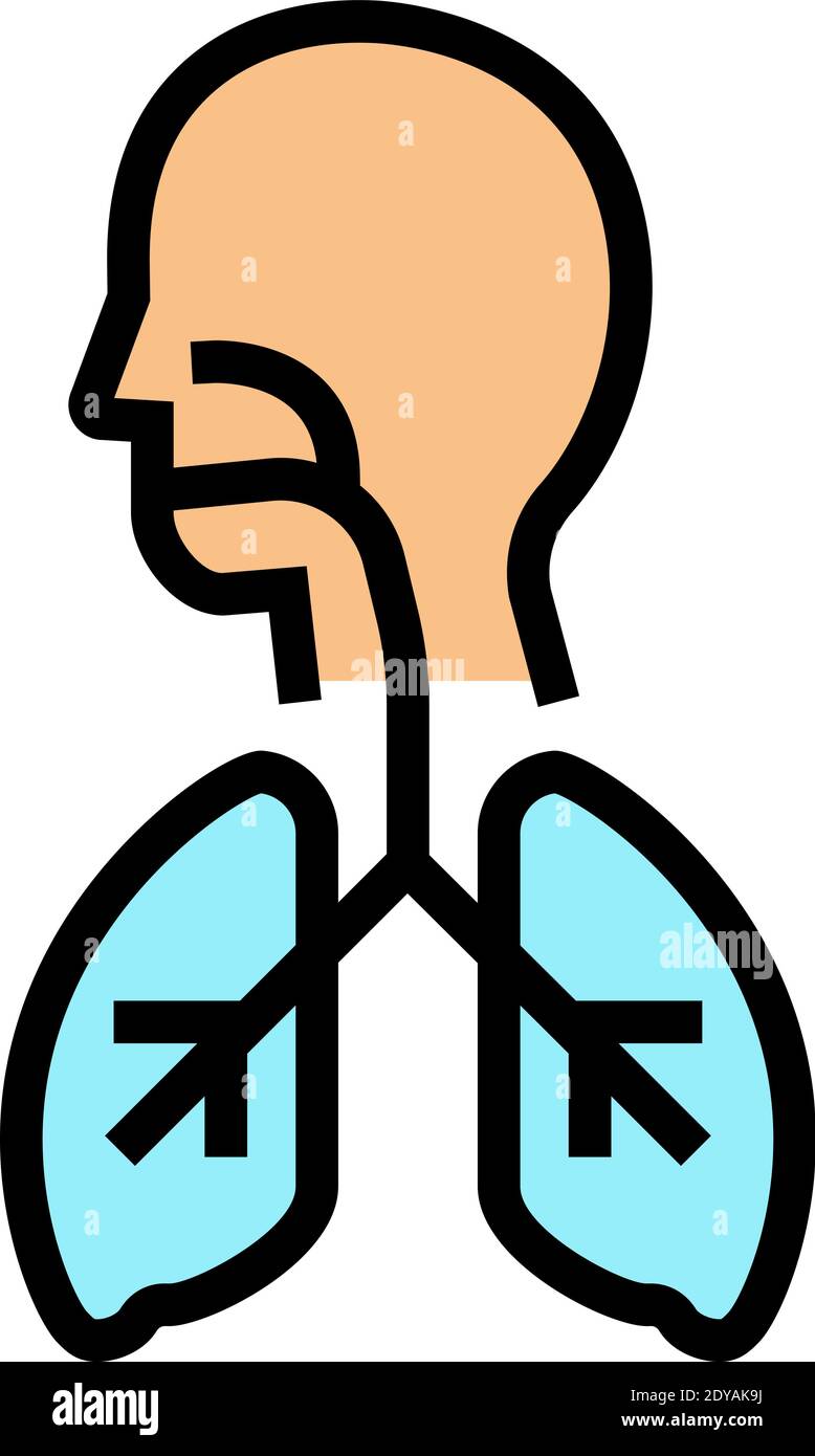 healthy lungs color icon vector illustration Stock Vector Image & Art ...