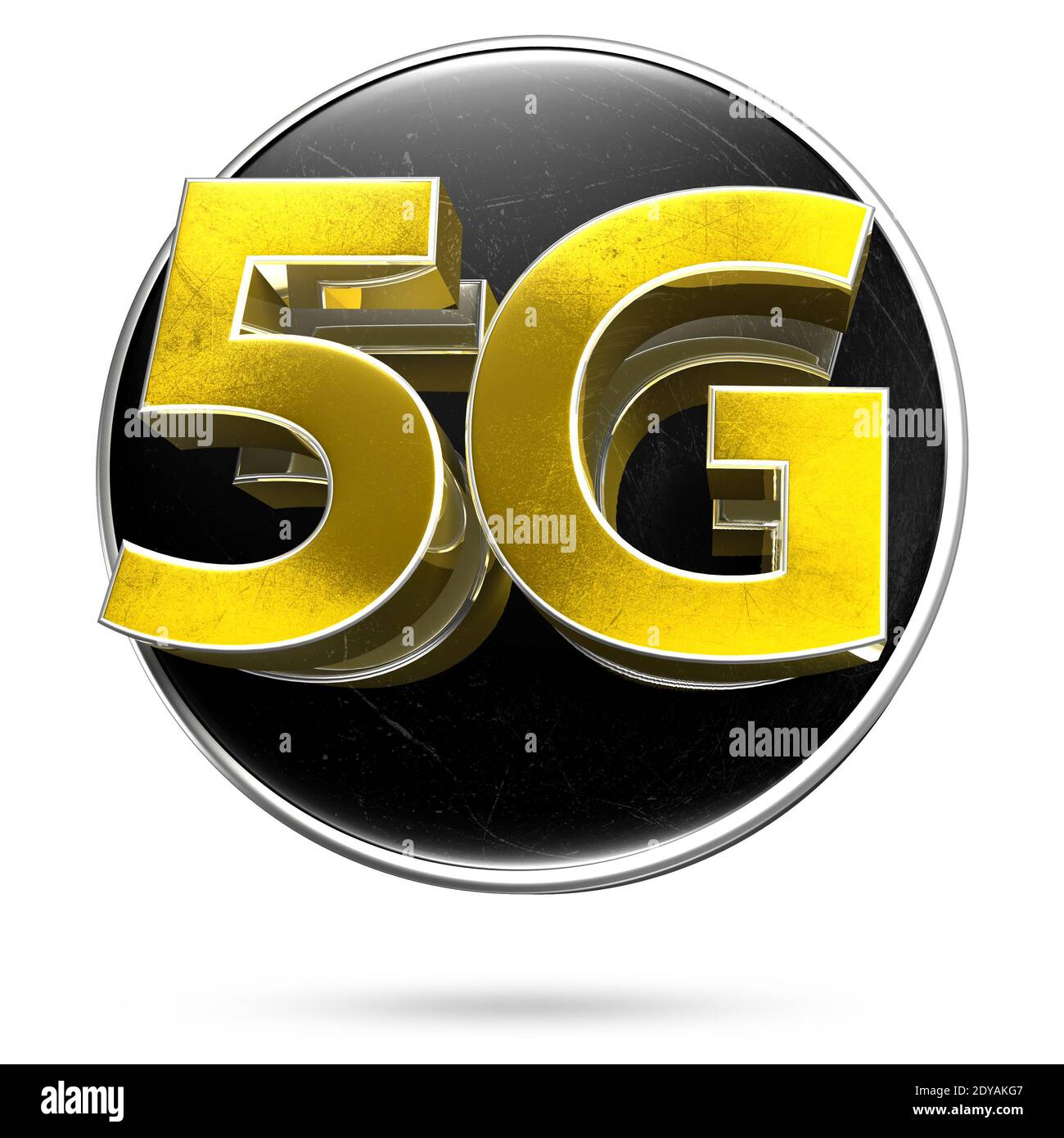 5GB 3D illustration on white background with clipping path Stock Photo ...