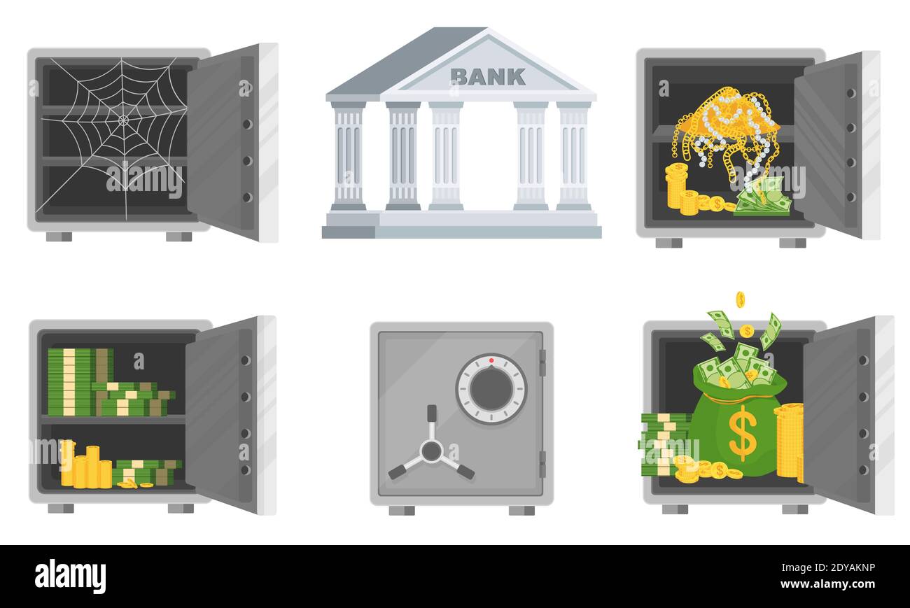 Empty bank vault Stock Vector Images - Alamy