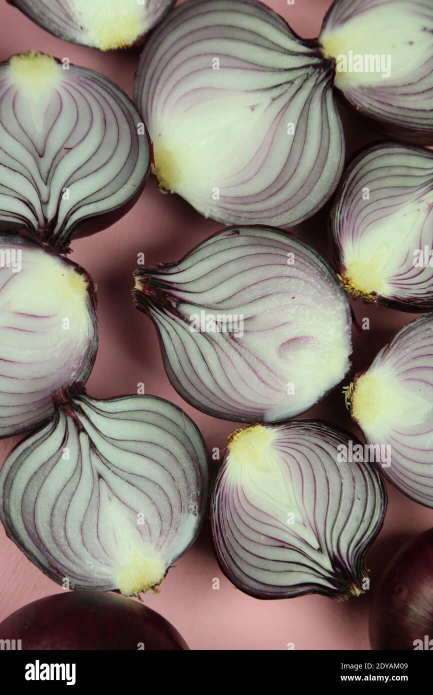 sweet red onions on background. High quality photo Stock Photo - Alamy