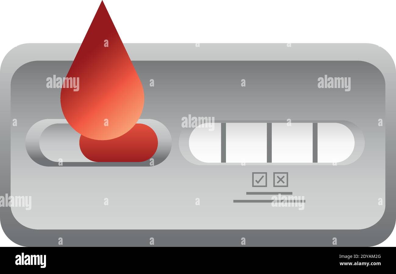 medical positive and negative blood test icon design of care health and ...