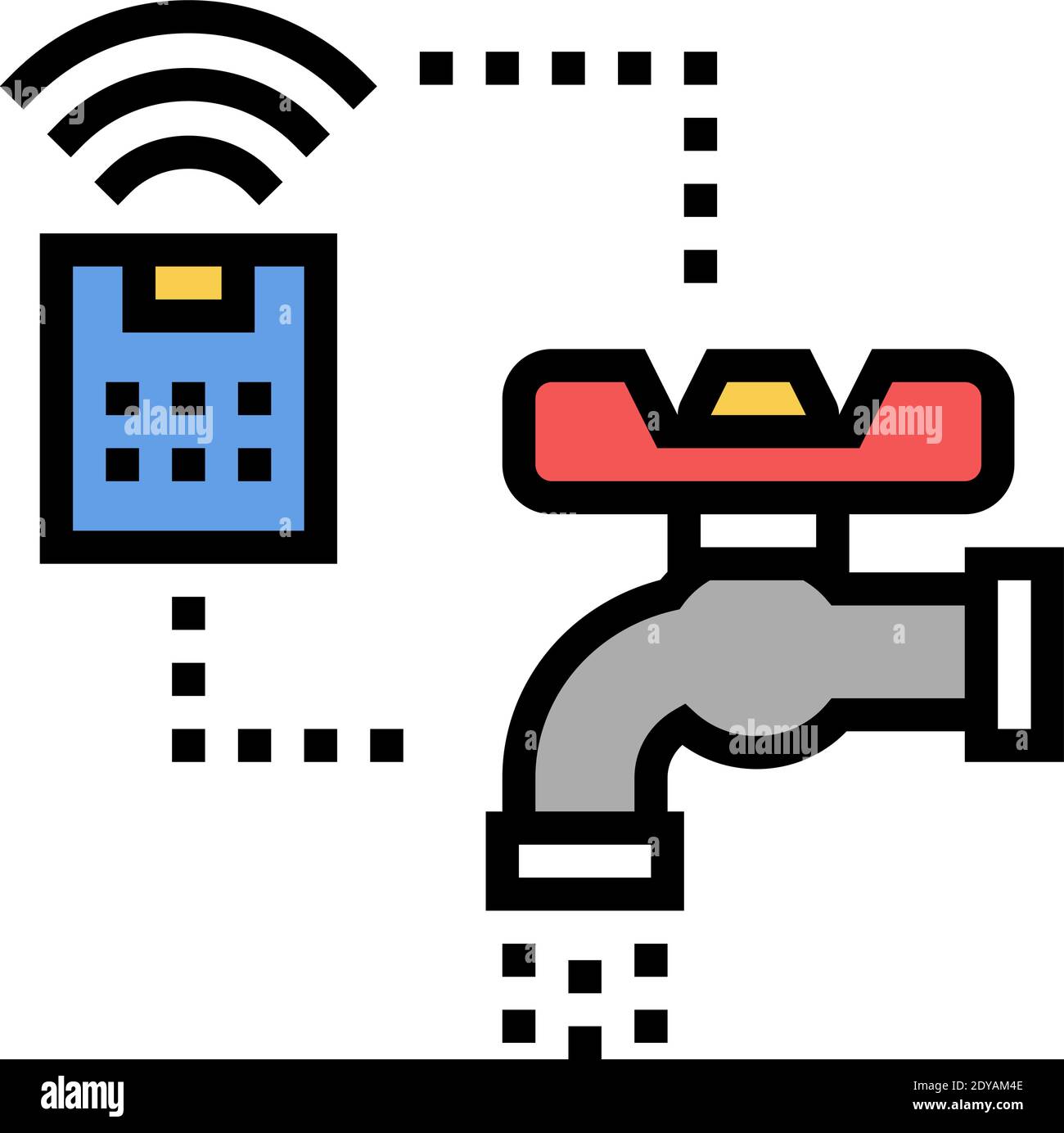 faucet control of smart home color icon vector illustration Stock ...