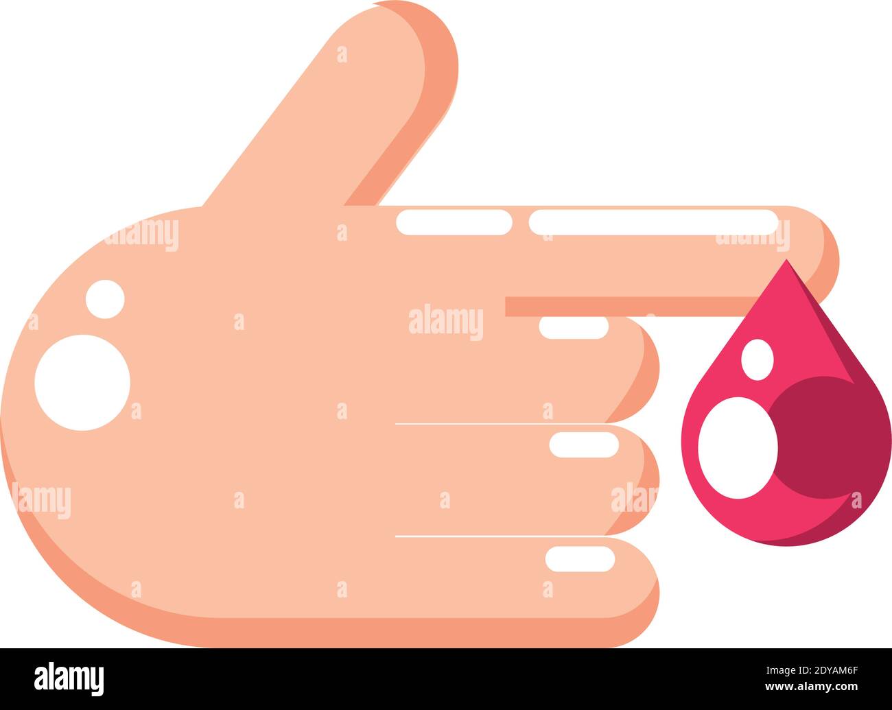 hand with blood drop design of Medical care health and emergency theme ...