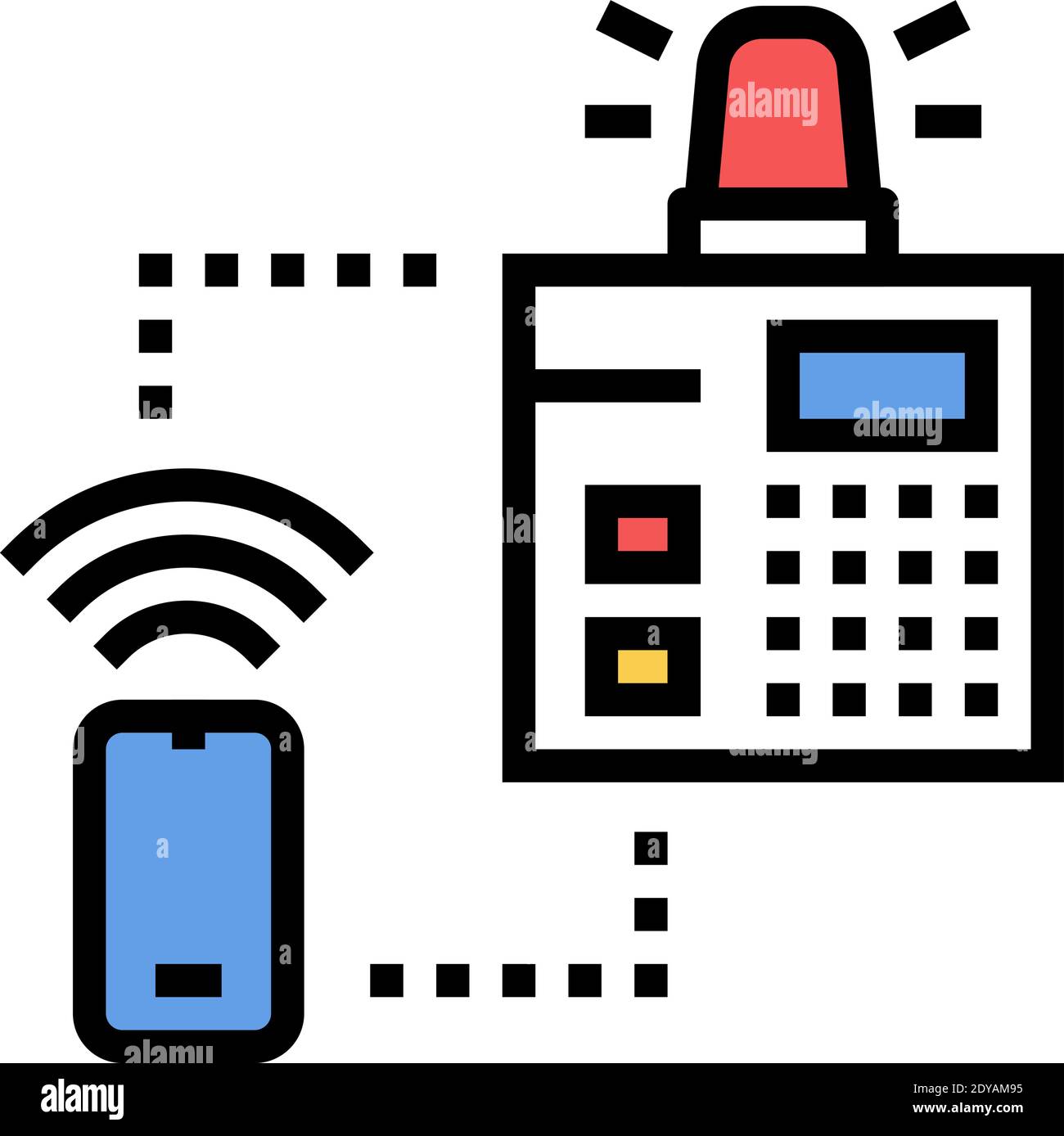 security system main panel color icon vector illustration Stock Vector ...