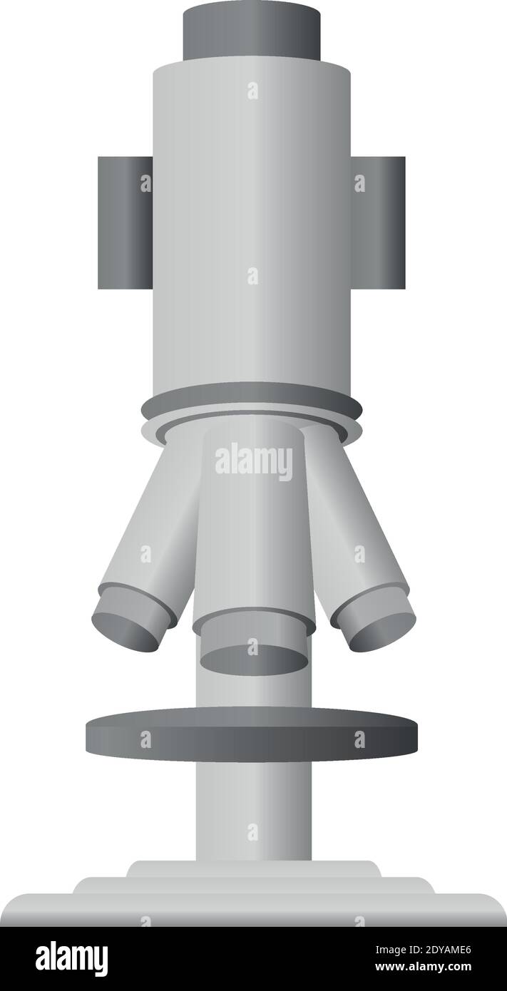 chemistry white microscope design, science and laboratory theme Vector ...