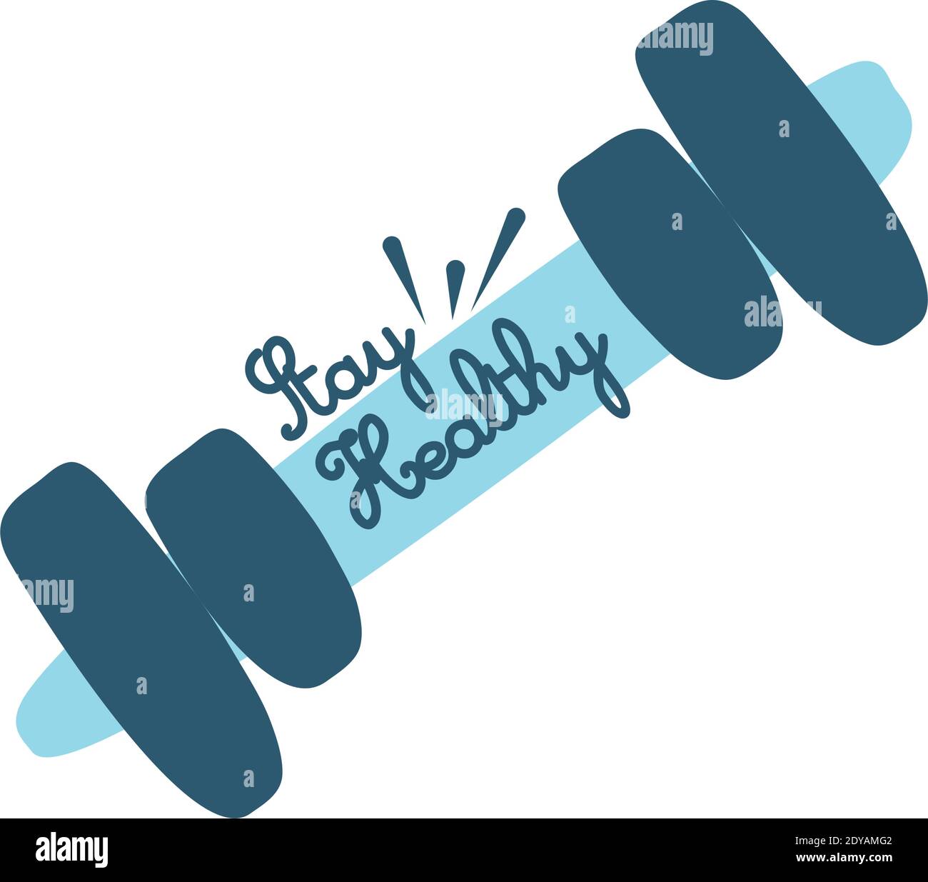 Stay healthy on weight design, Gym sport and bodybuilding theme Vector ...