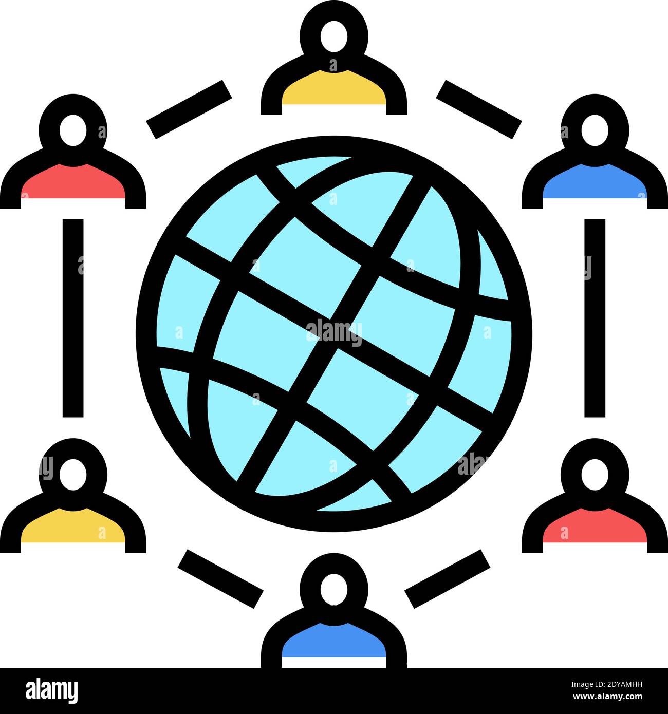 global communication color icon vector illustration Stock Vector Image ...