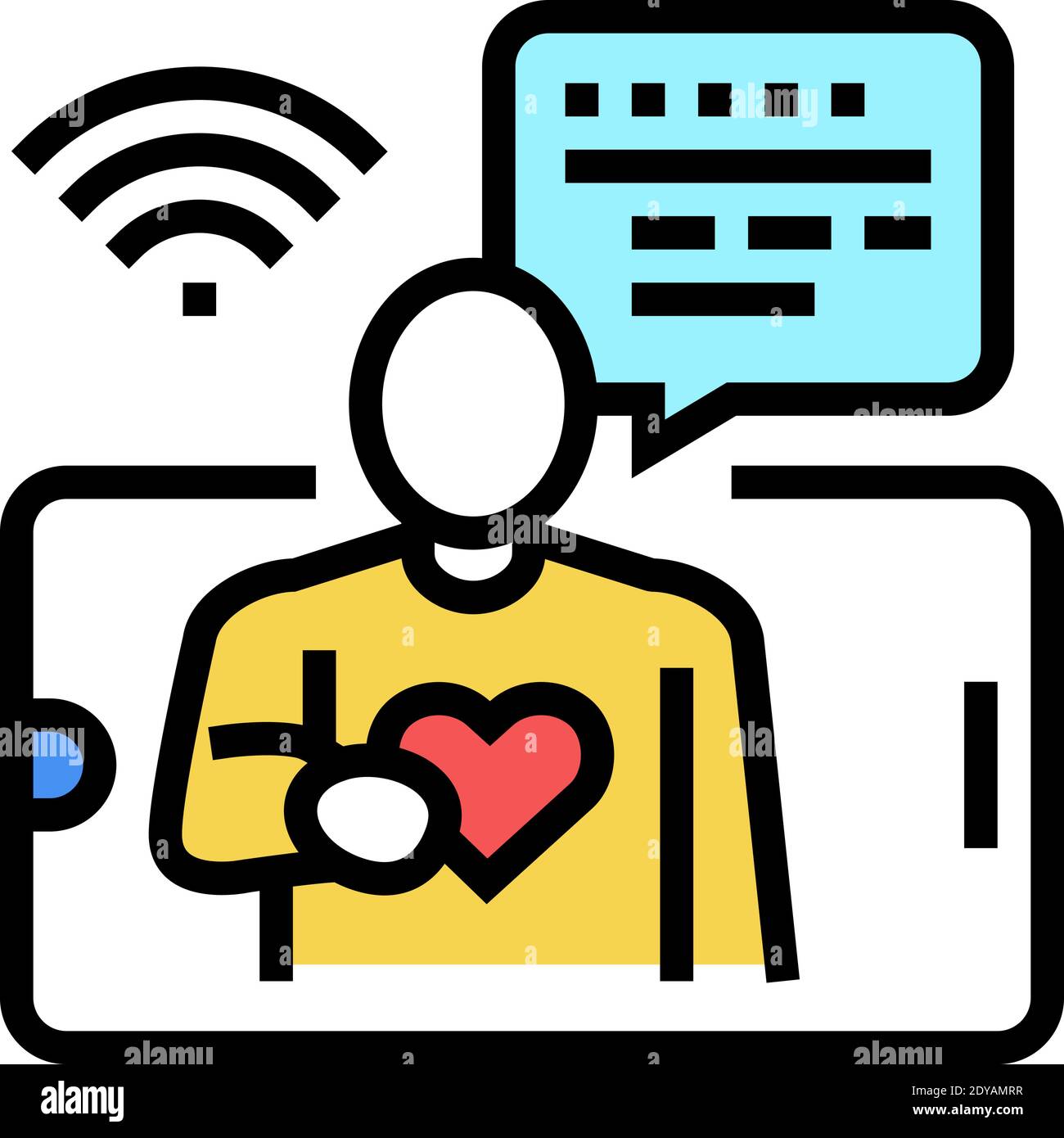 online communication color icon vector illustration Stock Vector Image ...