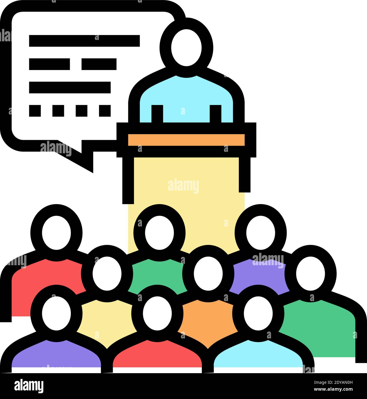 parents meeting color icon vector illustration Stock Vector Image & Art ...