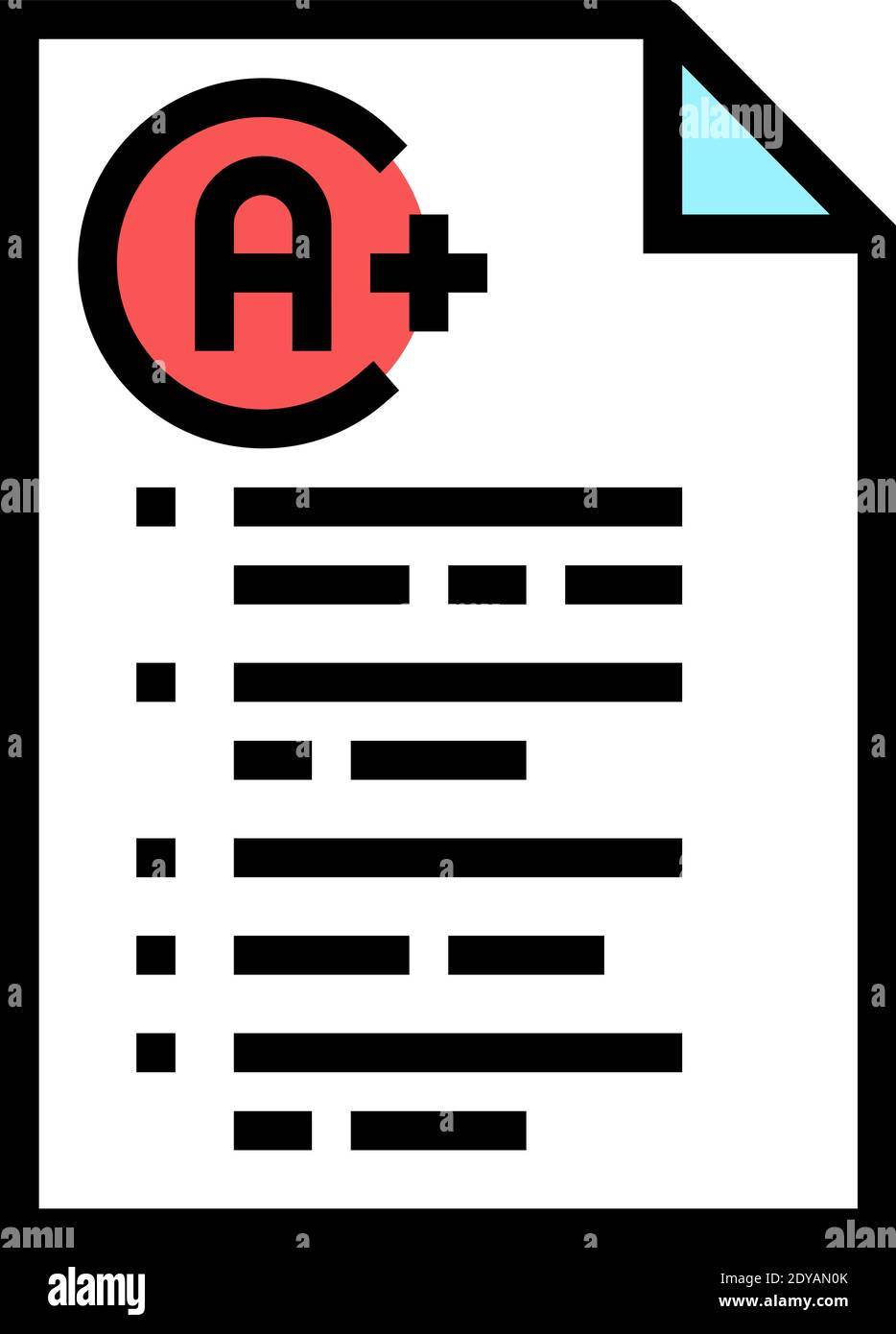 test perfect result color icon vector illustration Stock Vector Image ...