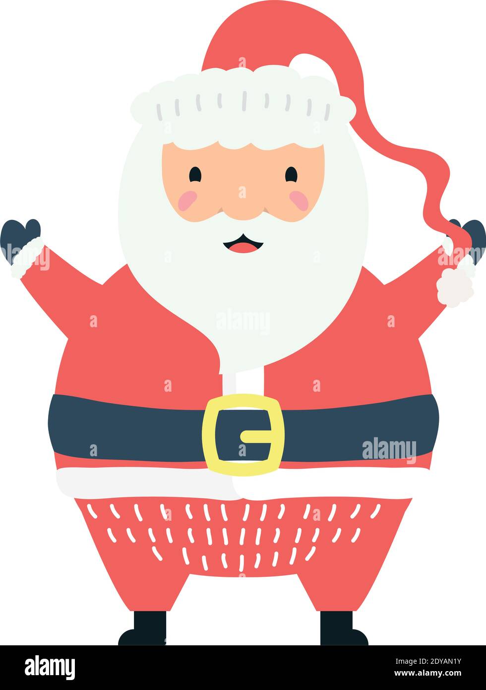 cute santa claus wearing christmas clothes character vector ...