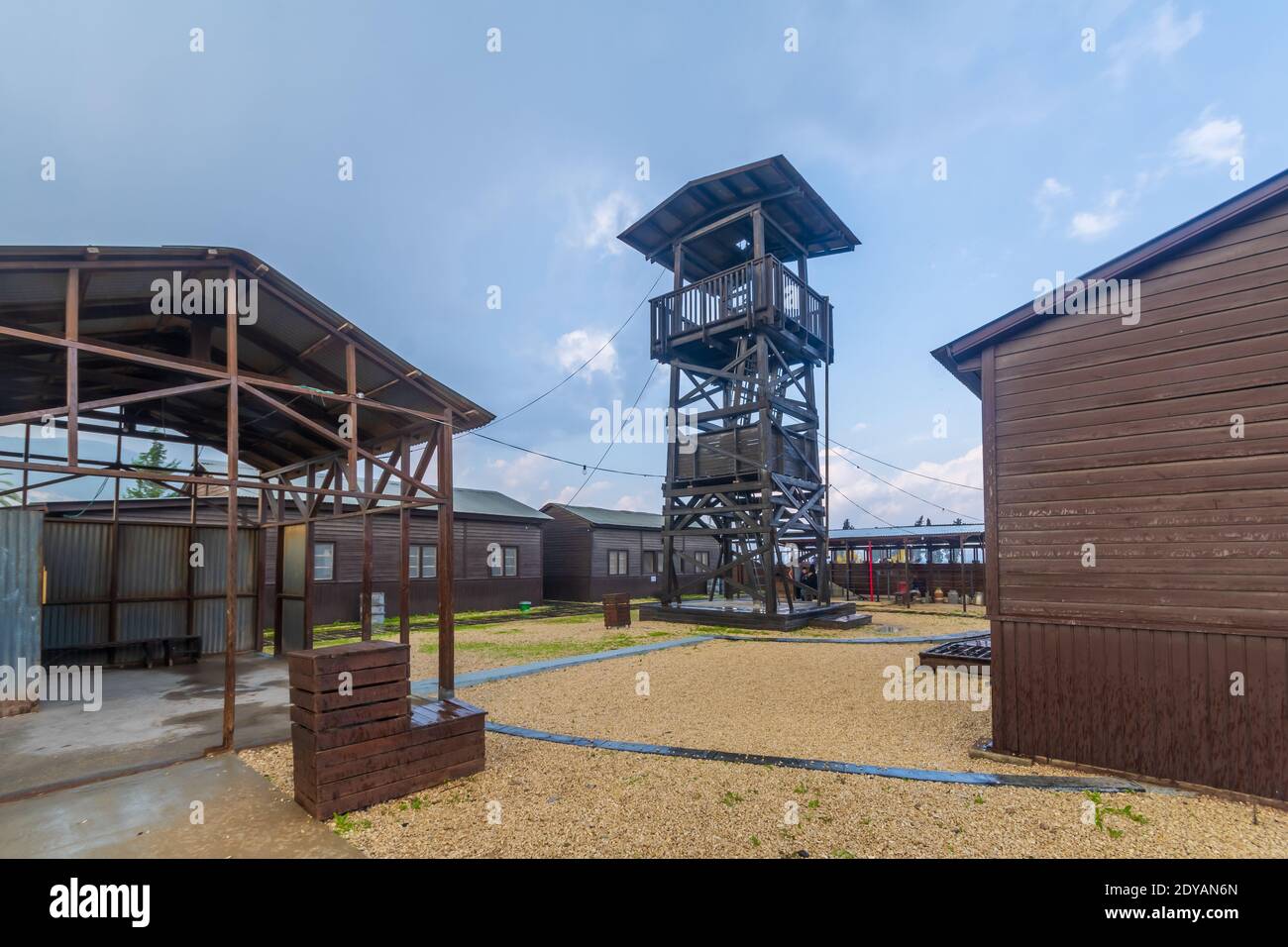 Reconstruction of Tel Amal Tower and Stockade settlement site, in Gan ...